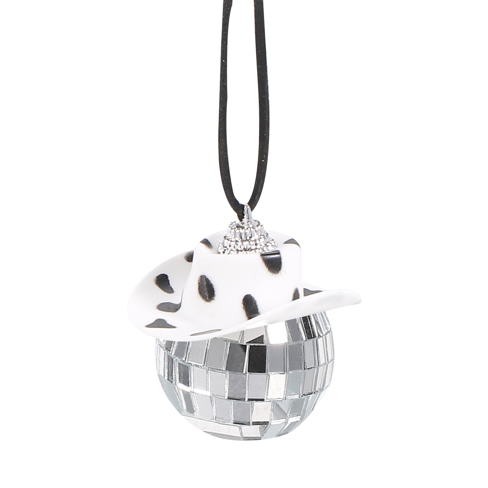 Uxcell Black,White Disco Ball Car Accessory Bling Disco Mirror Ornament ...