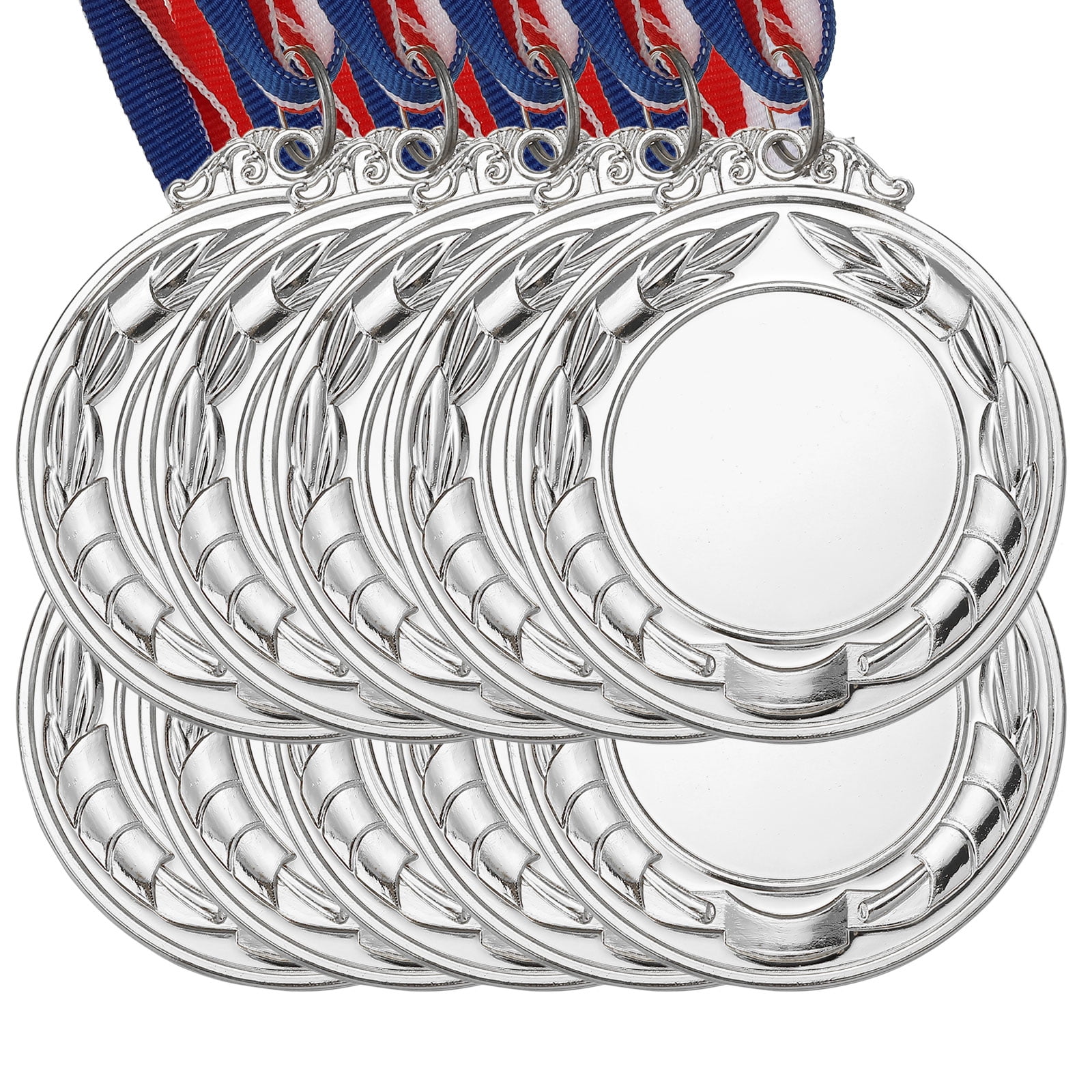 Uxcell Blank Award Medals, 10 Pack Silver Winner Medal for Competitions ...