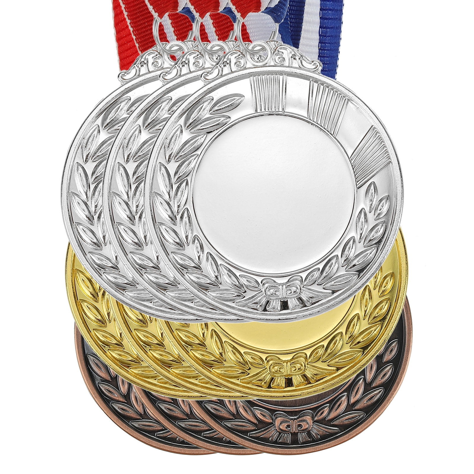 Uxcell Blank Award Medals, 9 Pack Gold Silver Bronze Award Medal with ...