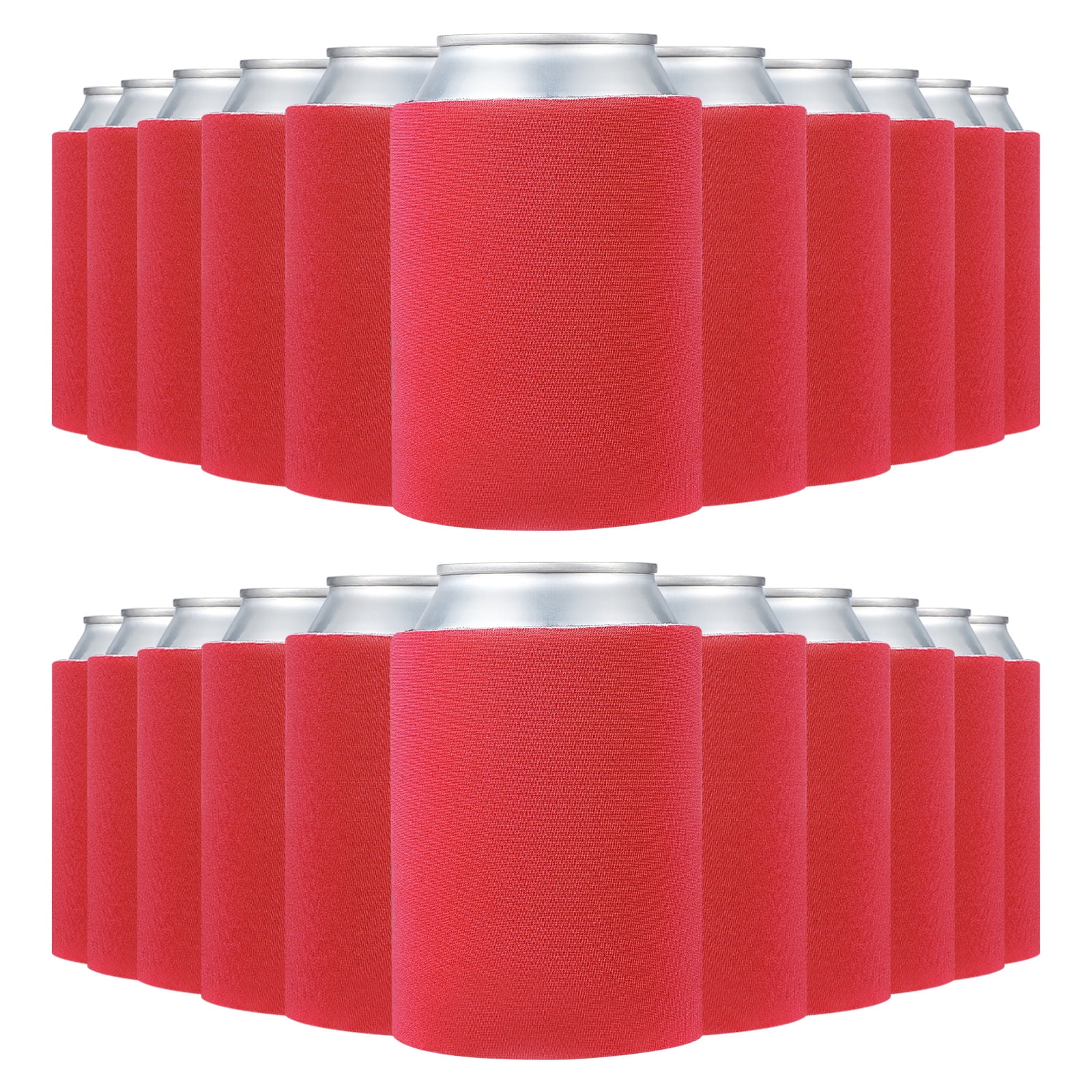 Uxcell Blank Beer Can Cooler Sleeves, Plain Bulk Collapsible Bottle ...
