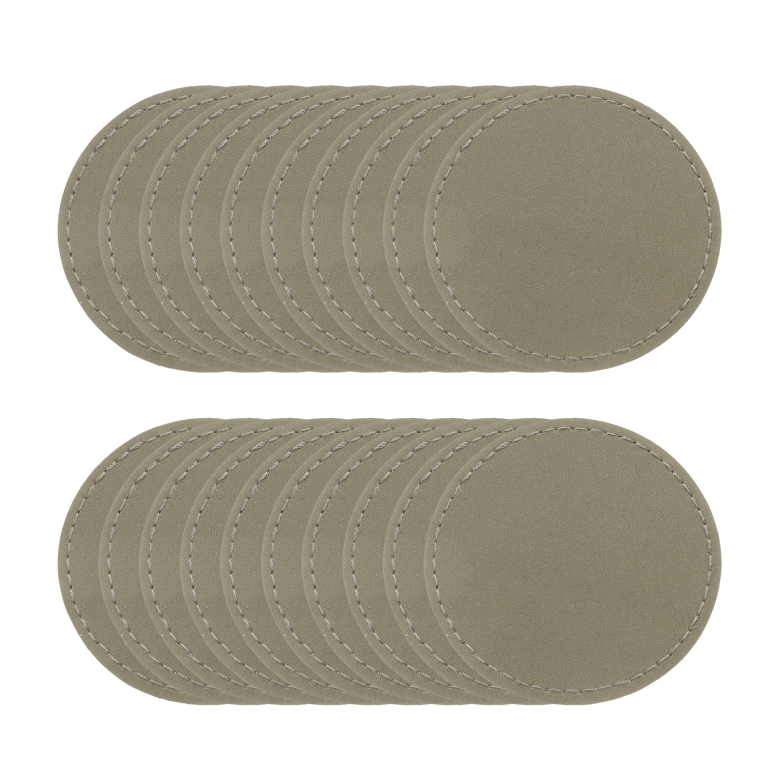 Uxcell Blank Leatherette Patches, Round Faux Leather Hats Patches with ...