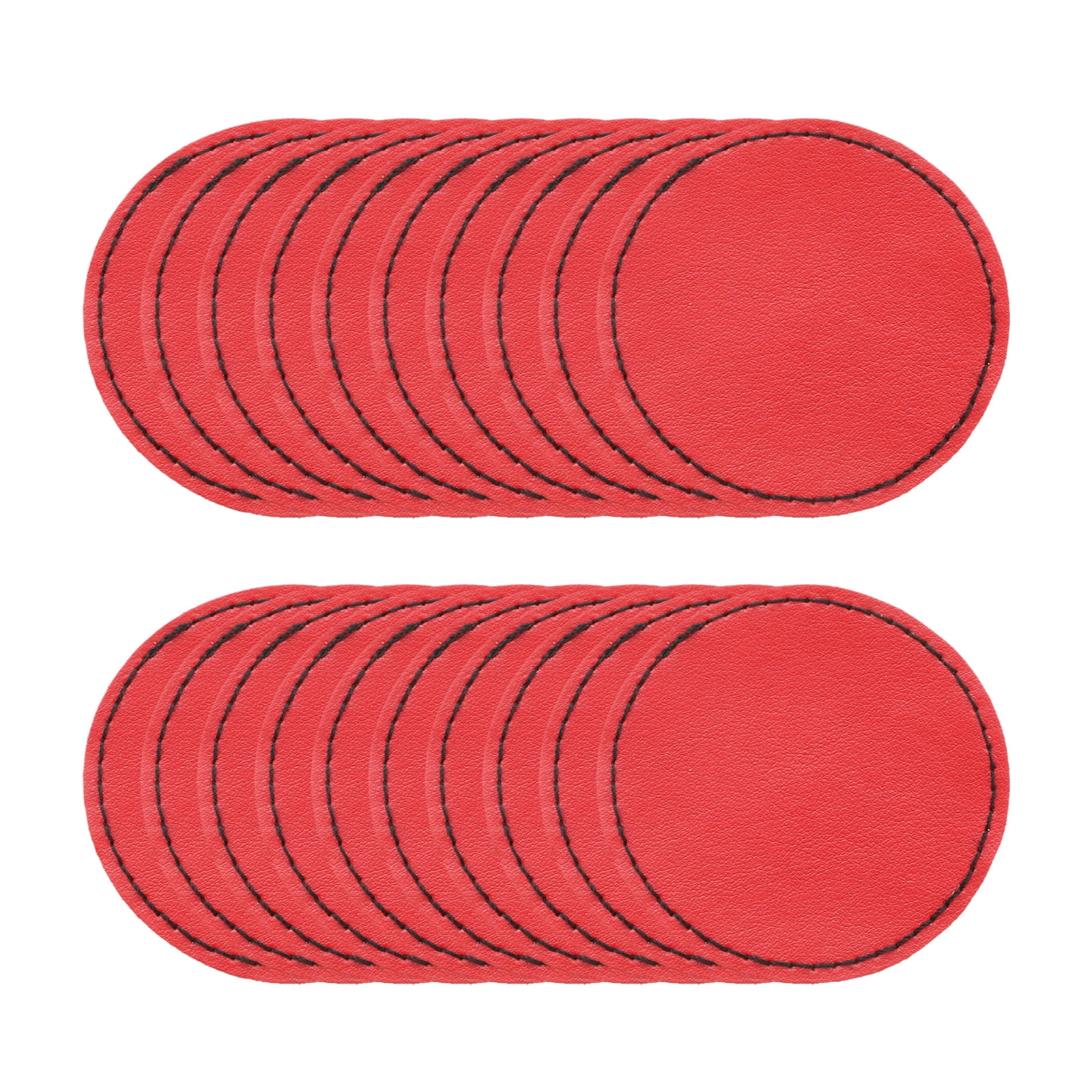 Uxcell Blank Leatherette Patches, Round Faux Leather Hats Patches with ...