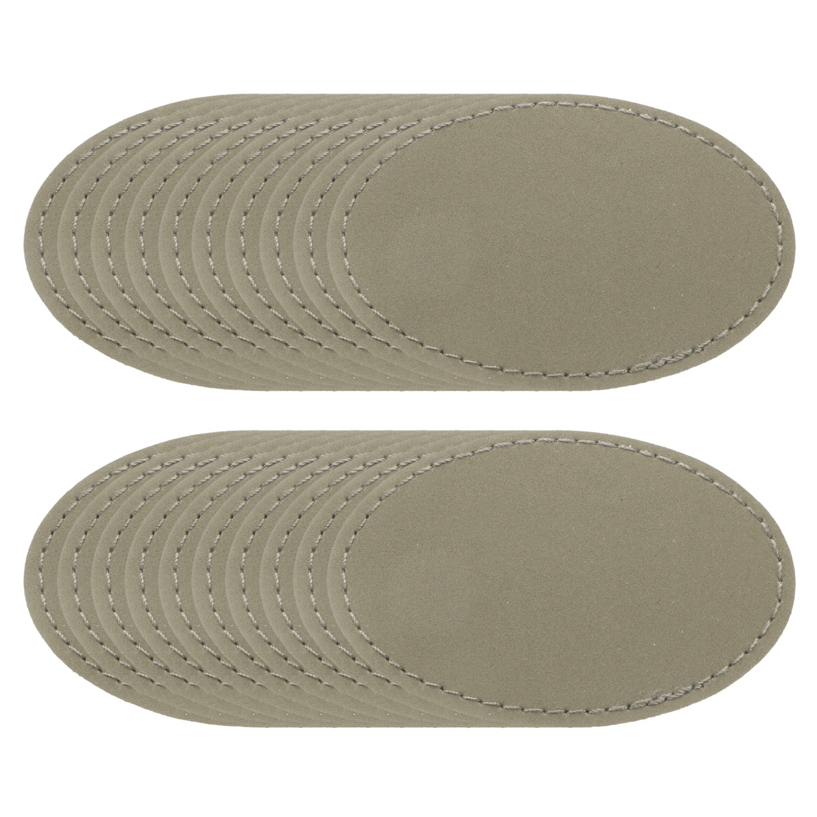 Uxcell Blank Leatherette Patches, Oval Faux Leather Hats Patches with Adhesive Iron-on Heat ...