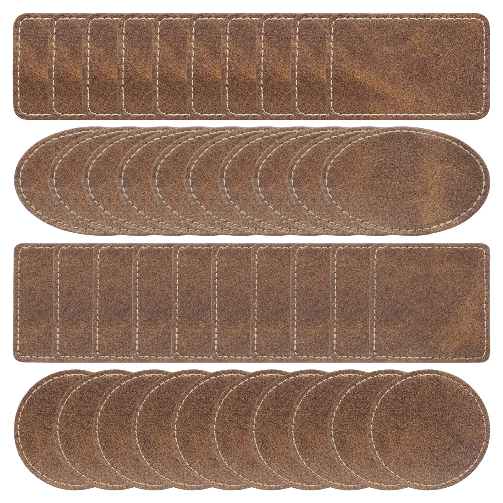 Uxcell Blank Leatherette Patches, Faux Leather Hats Patches Sets with ...