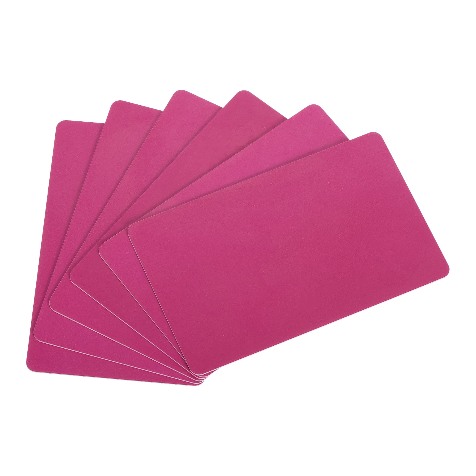 Uxcell Blank PVC Cards, 13Mil Graphic Quality Pink Plastic Cards for ...