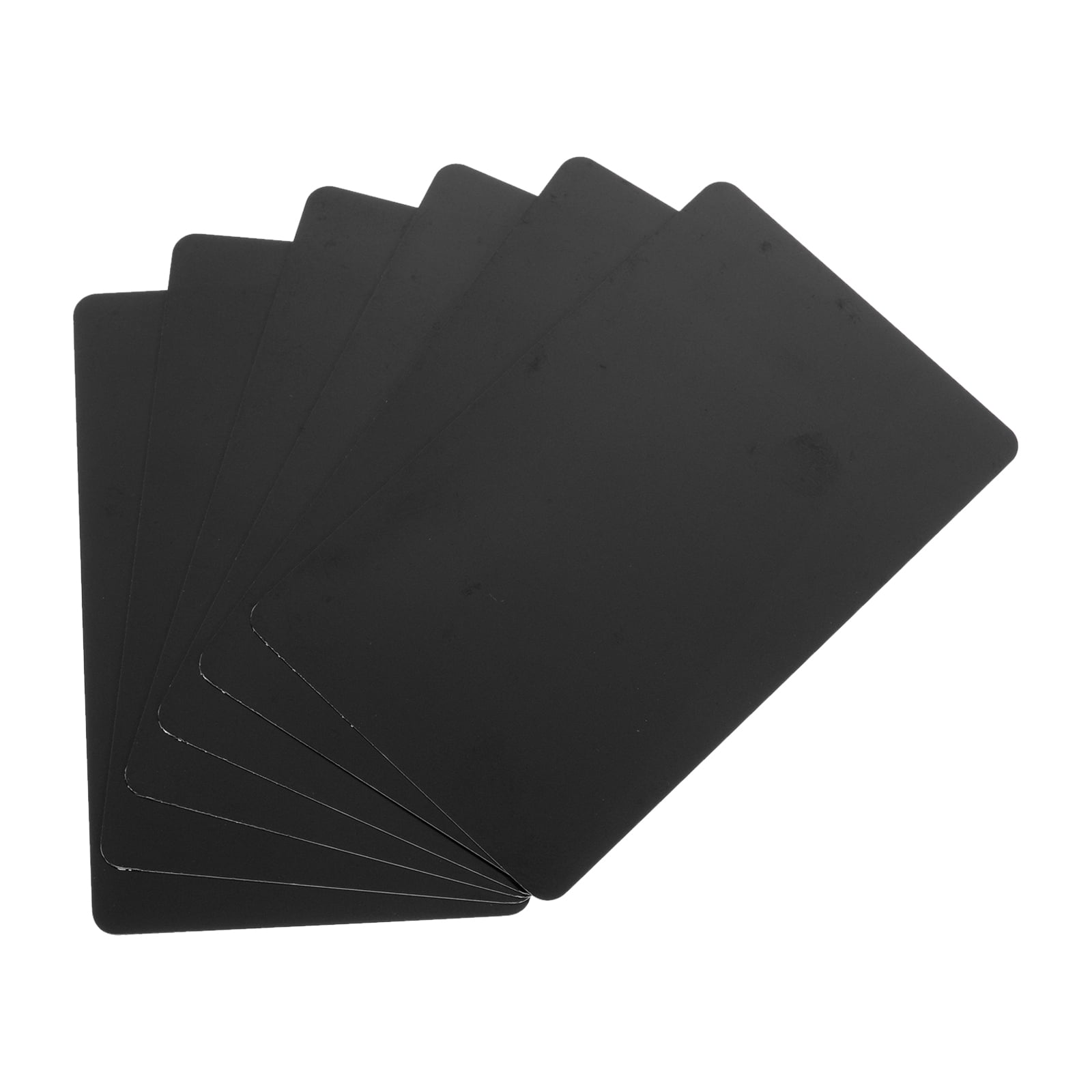 Uxcell Blank PVC Cards, 15 Mil Graphic Quality Black Plastic Cards for ...