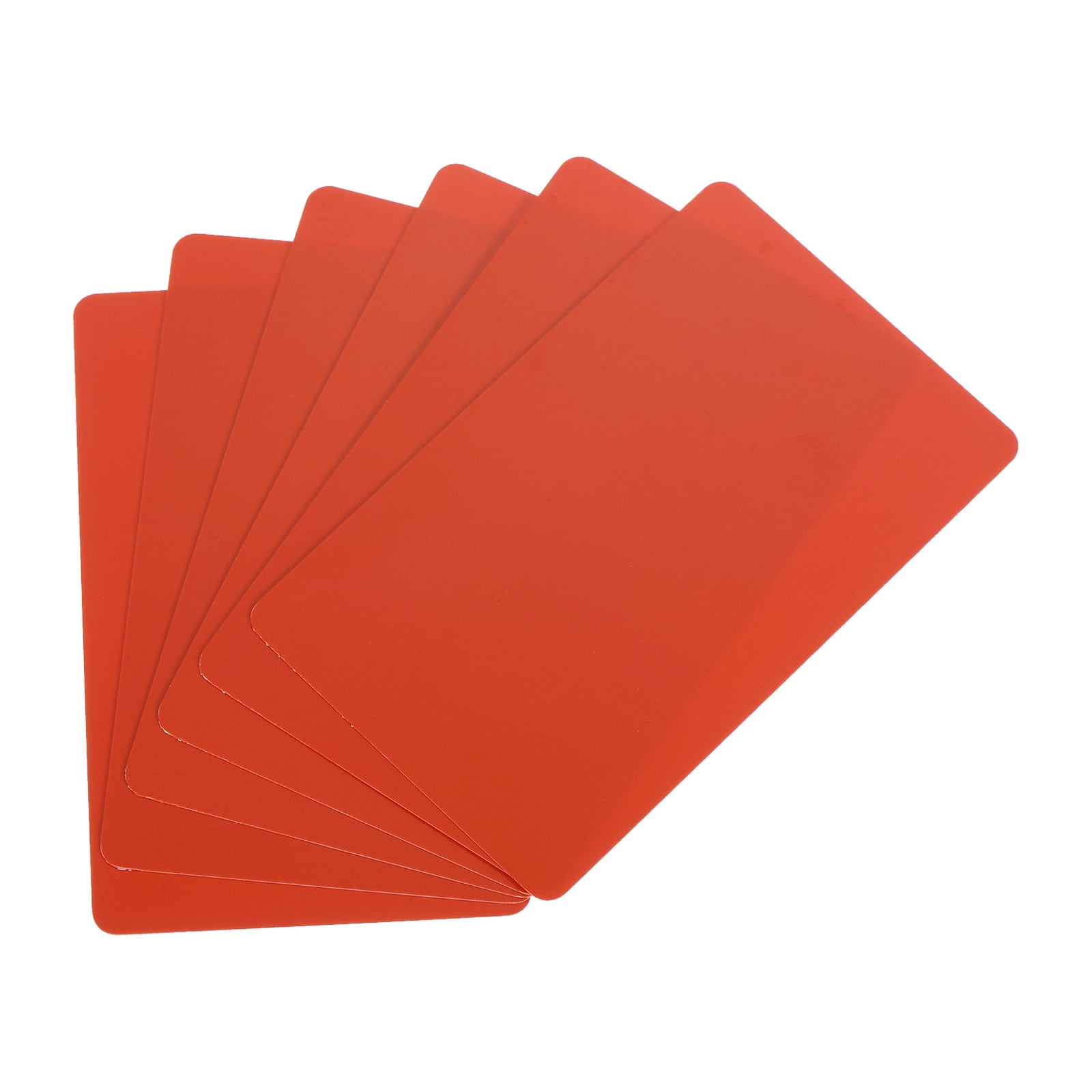 Uxcell Blank PVC Cards, 15 Mil Graphic Quality Red Plastic Cards for ...