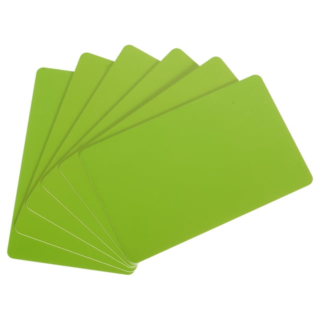 Uxcell Blank PVC Cards, 30 Mil Graphic Quality Green Plastic Cards for ...