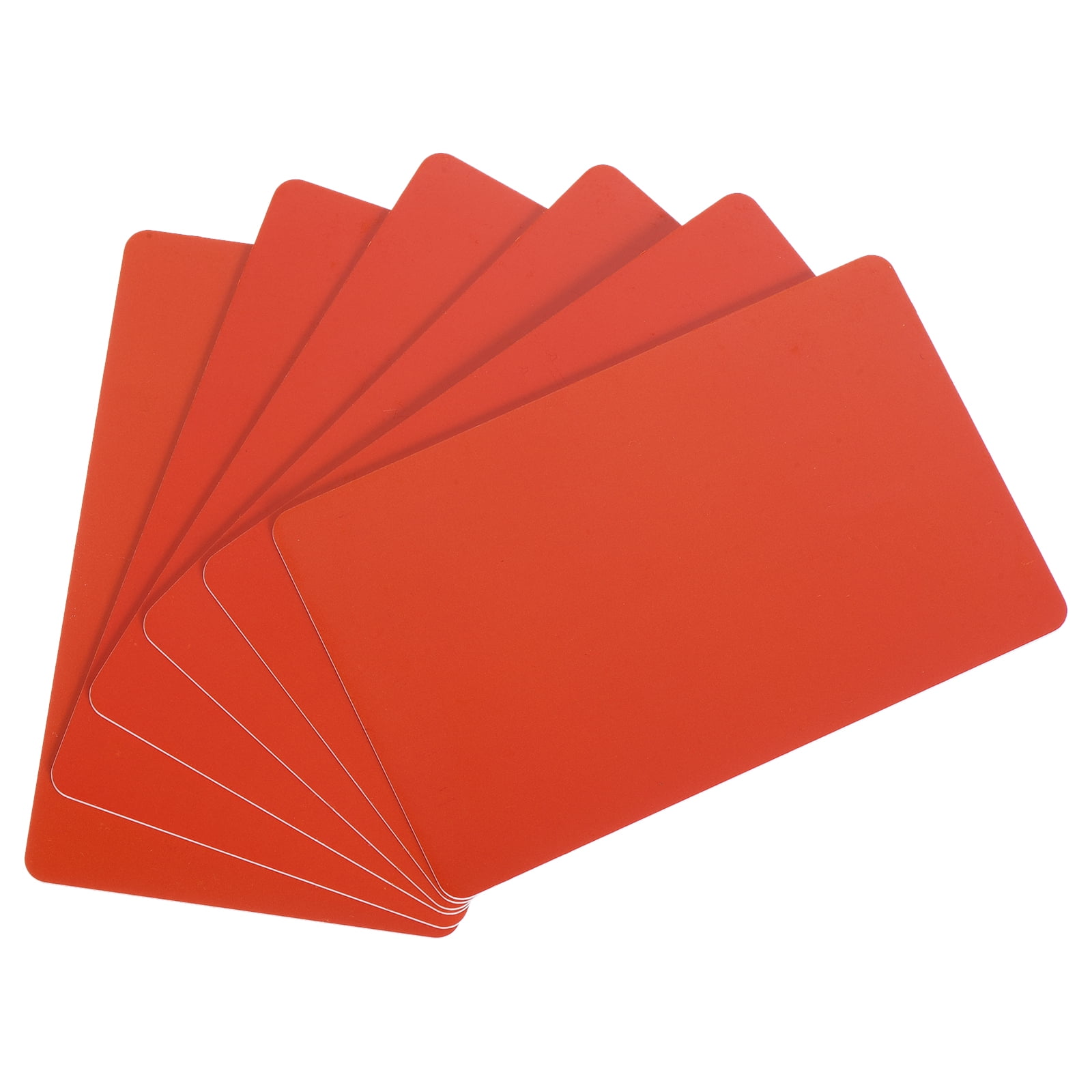 Uxcell Blank PVC Cards, 30 Mil Graphic Quality Red Plastic Cards for ...