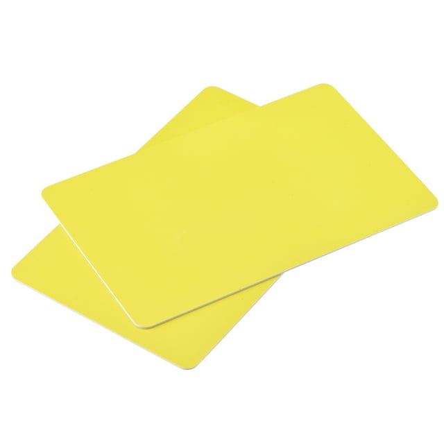 Uxcell Blank PVC Cards Yellow Plastic Card 28mil for ID Badge Printer ...
