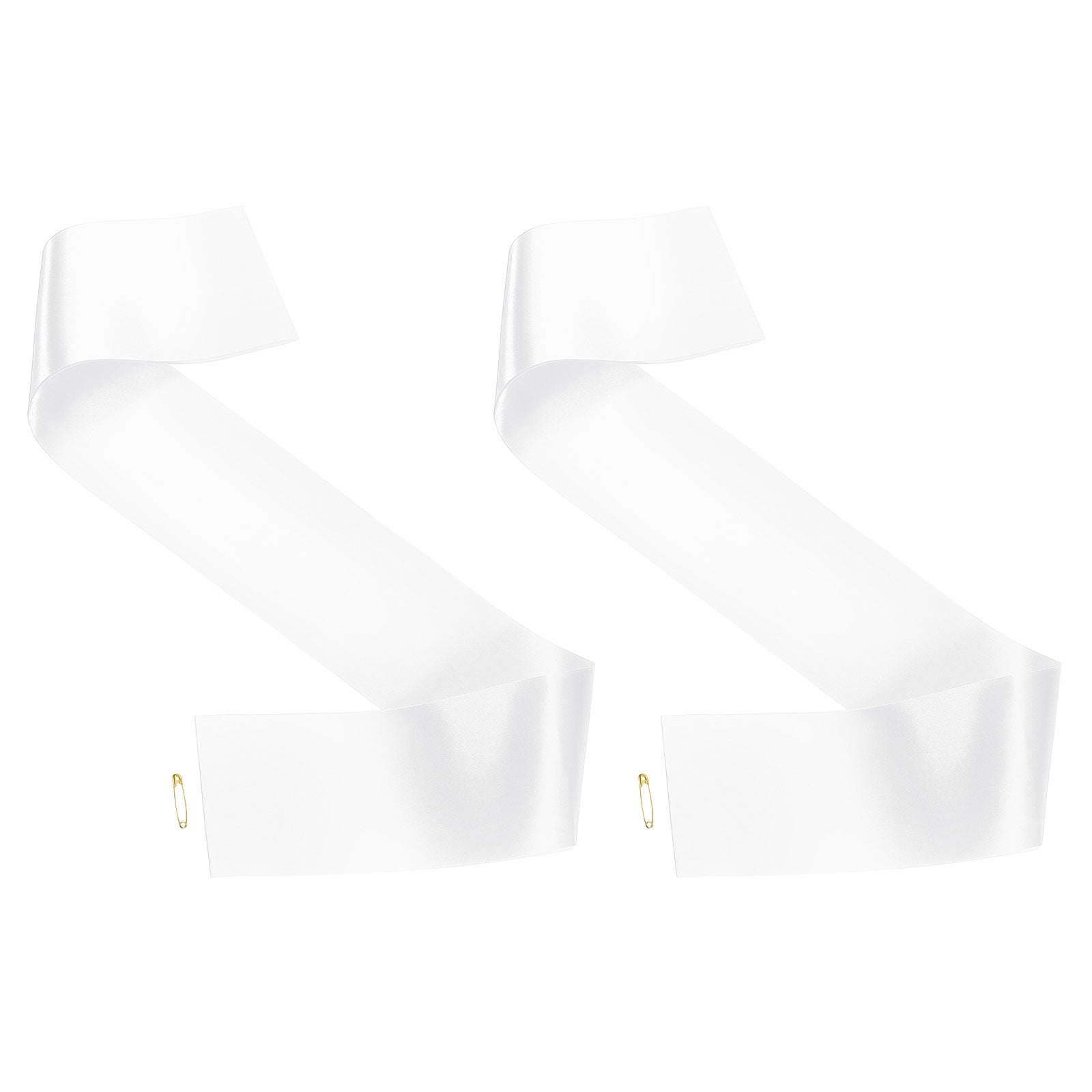 Uxcell Blank Satin Sash, 2Pcs Blank Sash Plain Satin Sashes DIY Sash ...