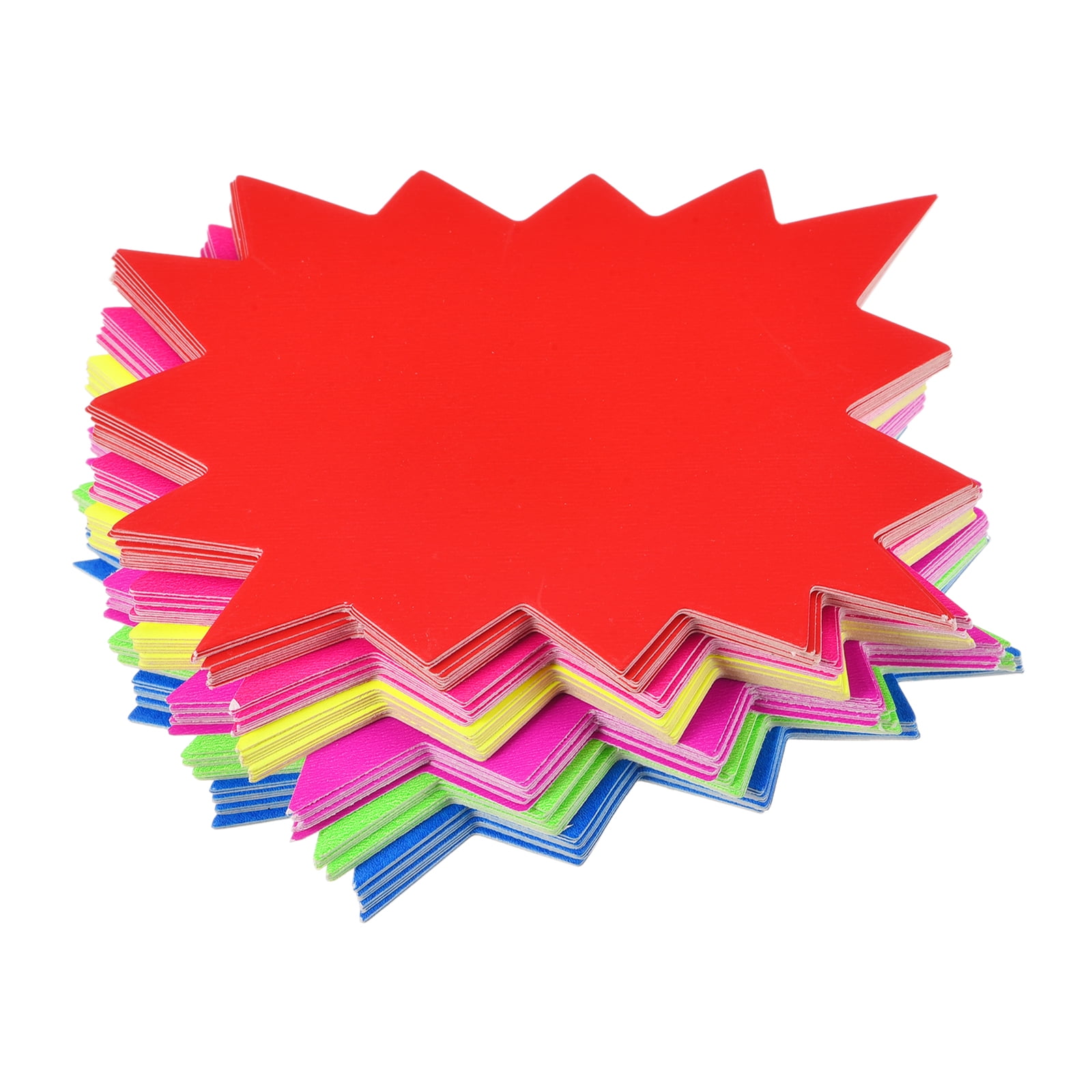 Uxcell Fluorescent Star Burst Sale Signs, Price Tags, 90x70mm, 6 Colors ...