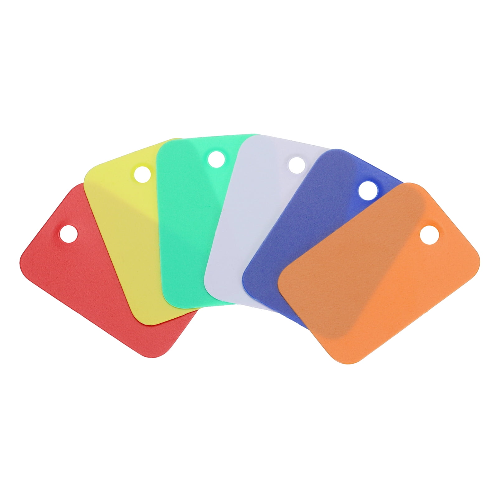 Uxcell Blank Waterproof Eyelet Hole Plastic Tags for Identification ...