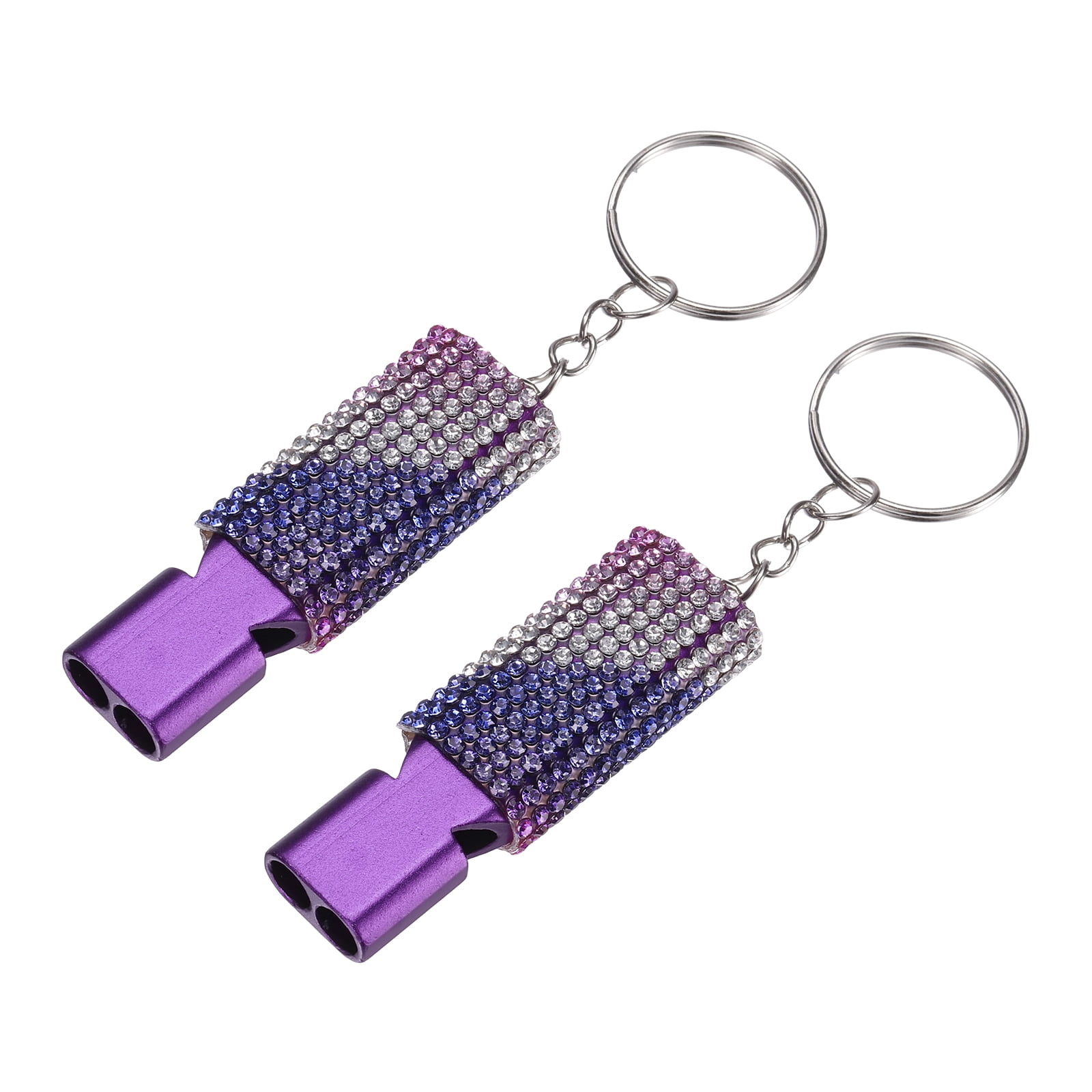Uxcell Bling Whistle, Metal Crystal Whistles with Key Ring Safety ...