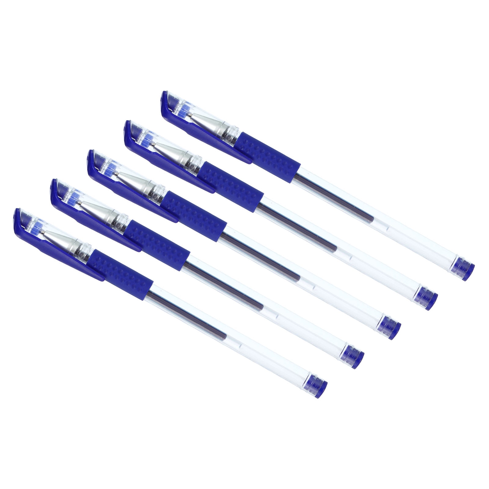 Uxcell Blue Gel Pens,50Pcs Fine Point With Blue Soft Grip,0.5mm Roller ...