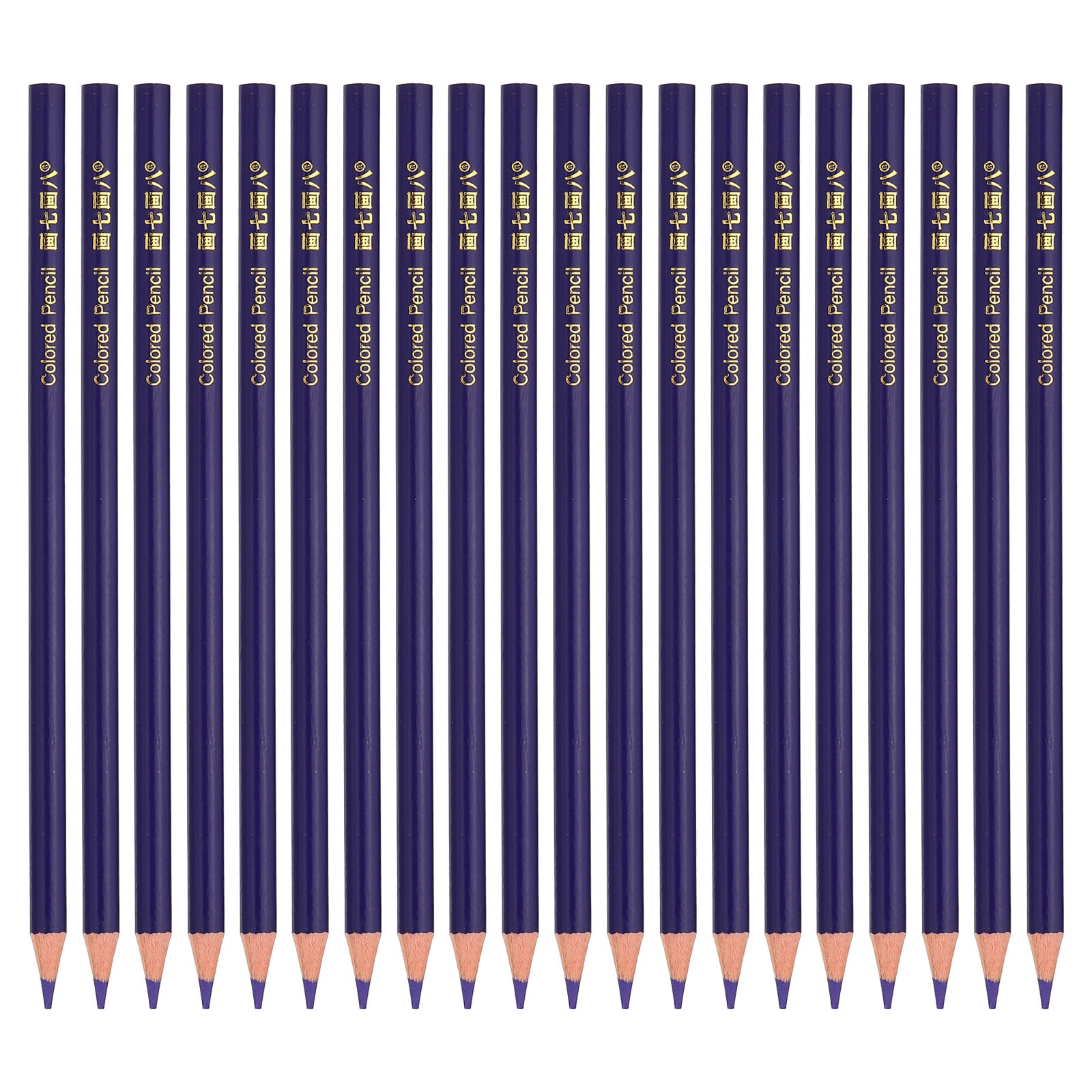Uxcell Blue Lotus Colored Pencils Set, 20 Pcs Oil Color Pencils Wooden ...