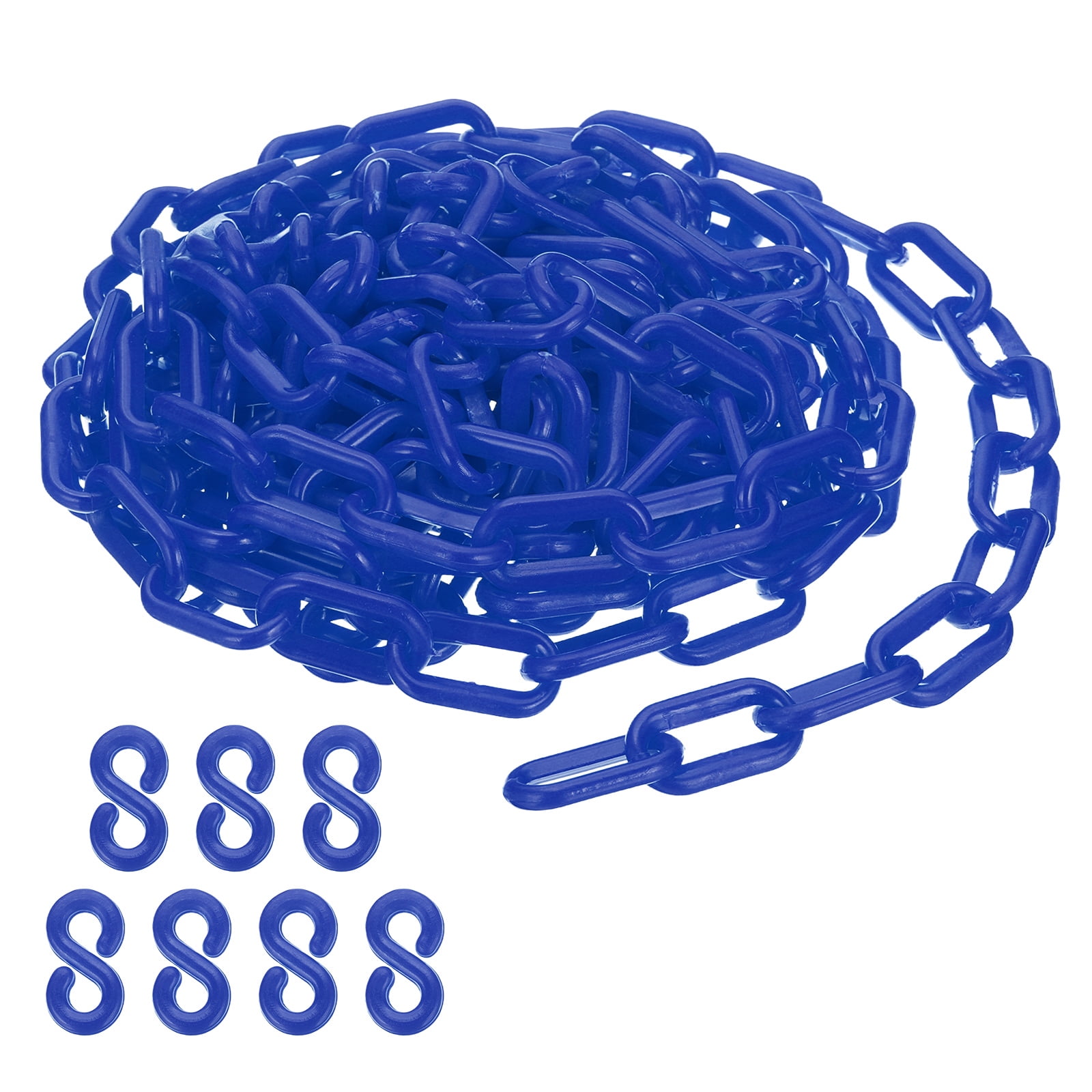 Uxcell Blue Plastic Chain, 16 ft 6mm Safety Barrier Chain for Crowd ...