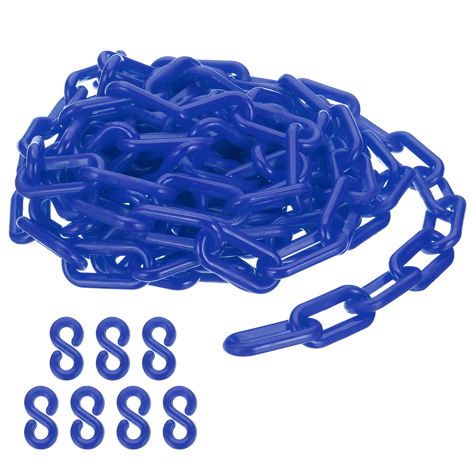 Uxcell Blue Plastic Chain, 16 ft 8mm Safety Barrier Chain for Crowd ...