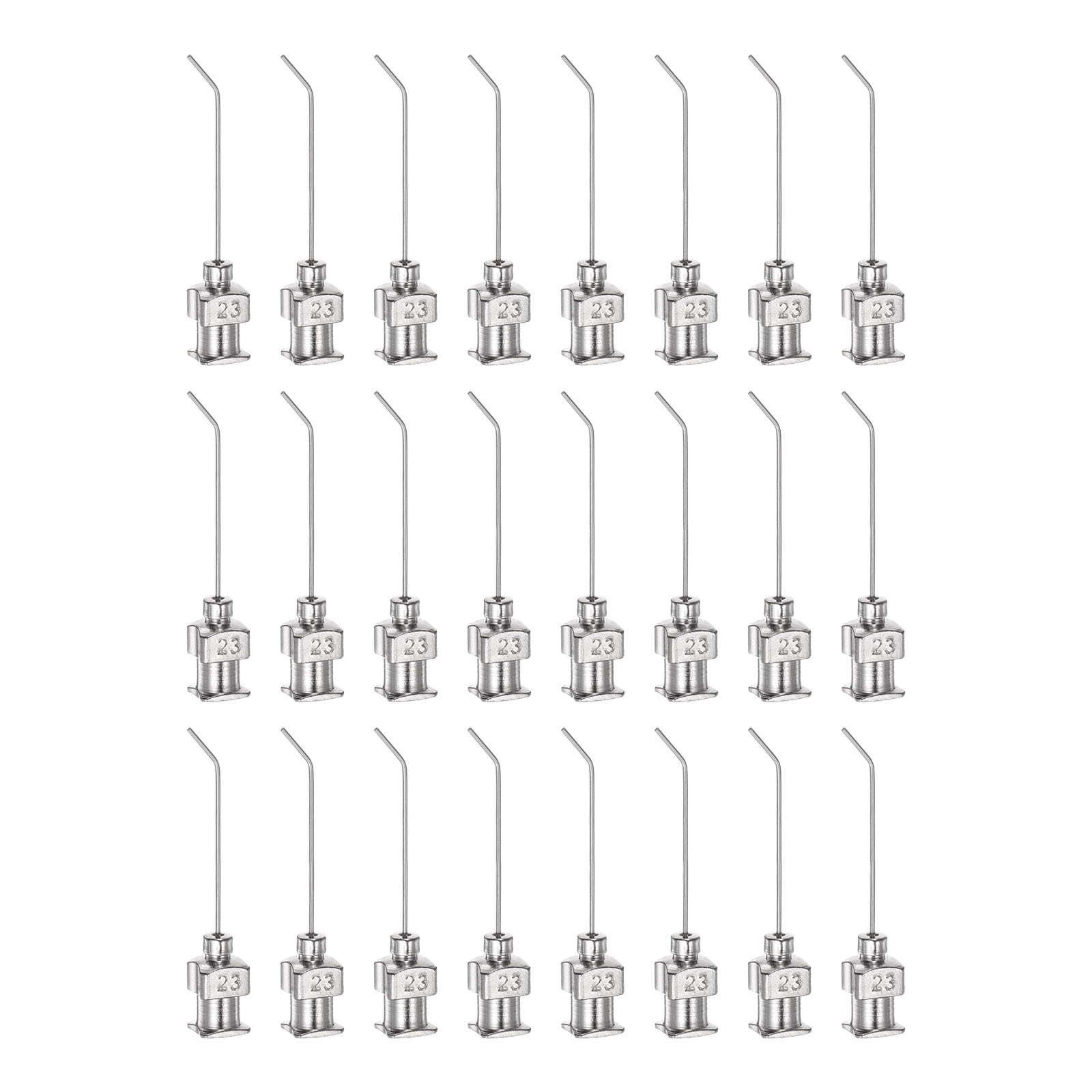 Uxcell Blunt Tip Dispensing Needle 23 Gauge 1 Inch 45 Degrees Bent Flow ...