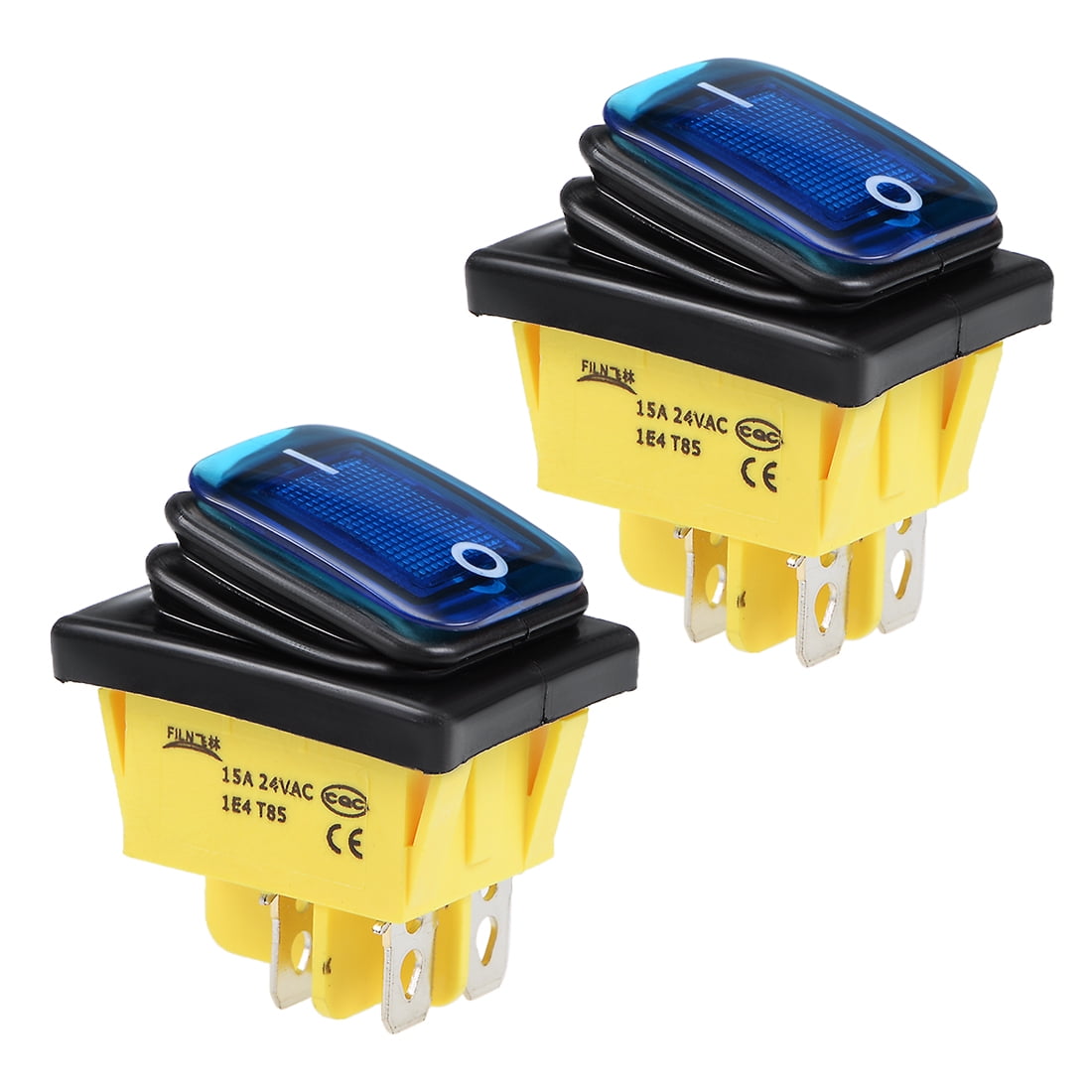 Uxcell Boat Rocker Switch Blue LED Waterproof Toggle Switch for Boat Car Marine 2Pcs - Walmart.com