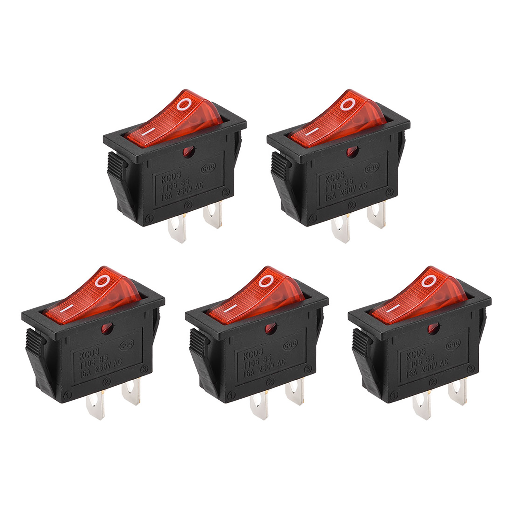 Uxcell Boat Rocker Switch Red Toggle Switch for Boat Car Marine 2pins ...