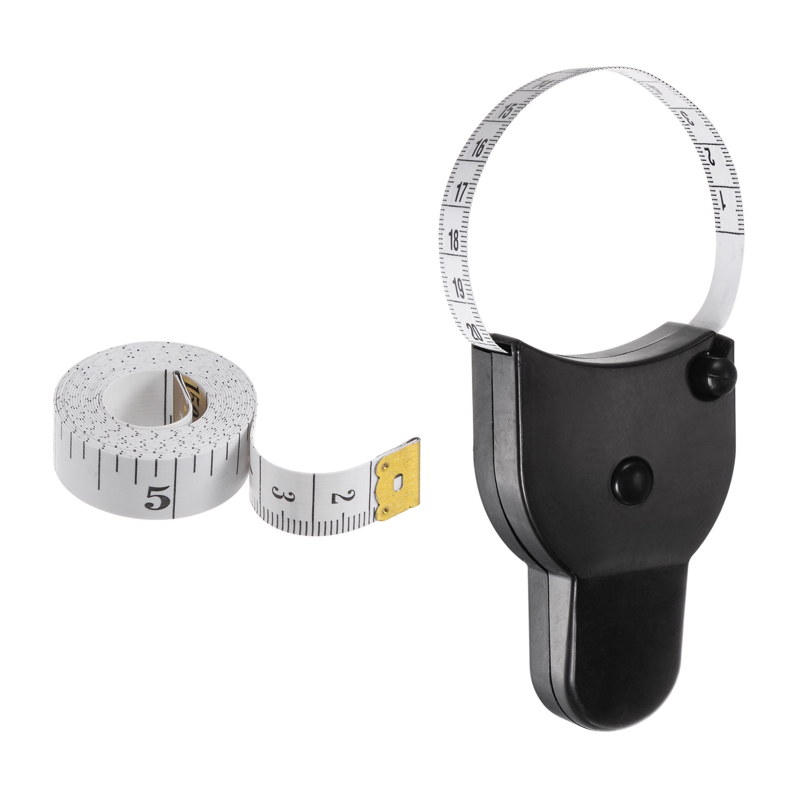 Uxcell Body Measure Tape 150cm Metric Black Retractable Measuring Tape ...