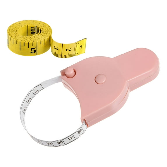 Uxcell Body Measure Tape 150cm Metric Pink Retractable Measuring Tape ...