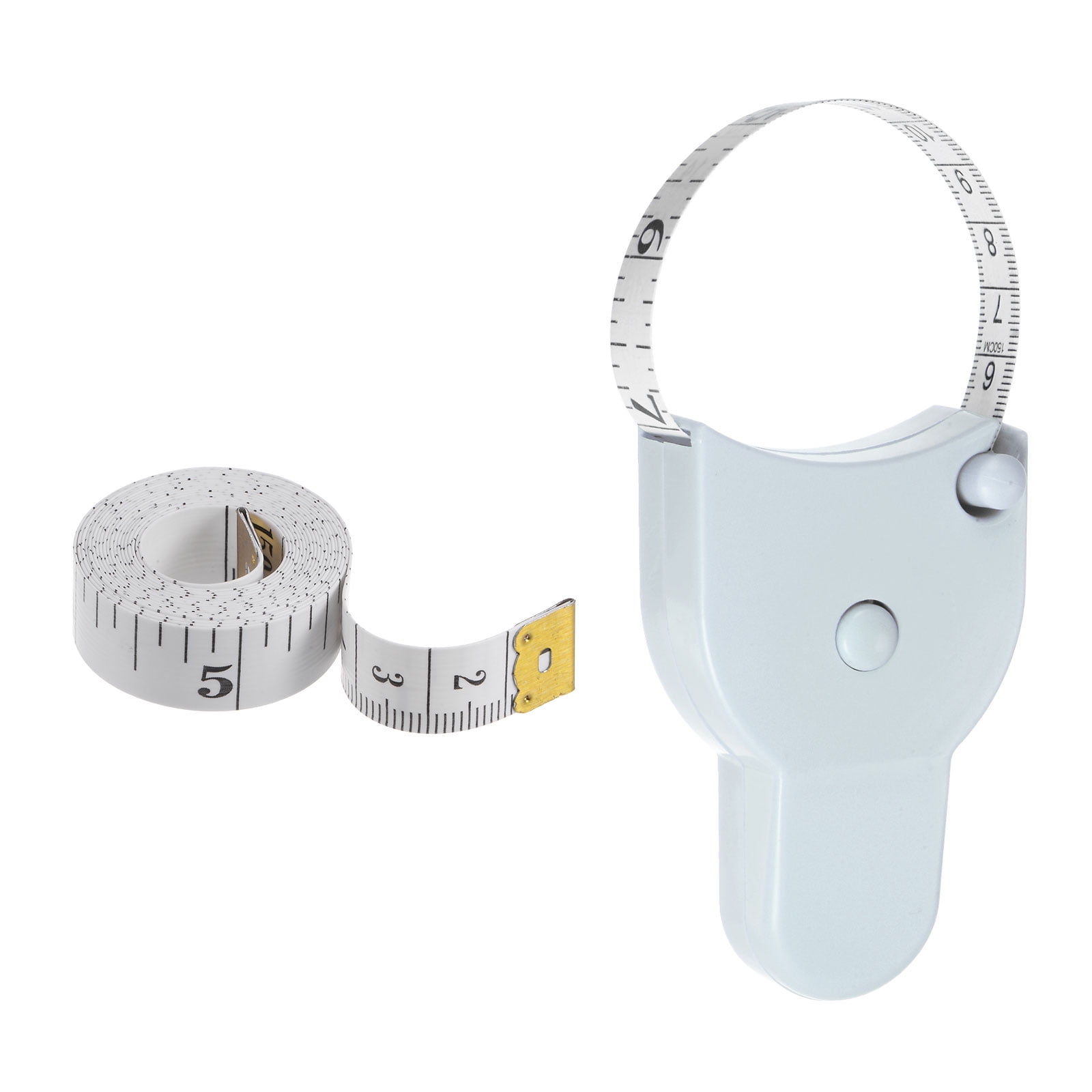 Uxcell Body Measure Tape 60" Blue Automatic Retractable Measuring Tape ...