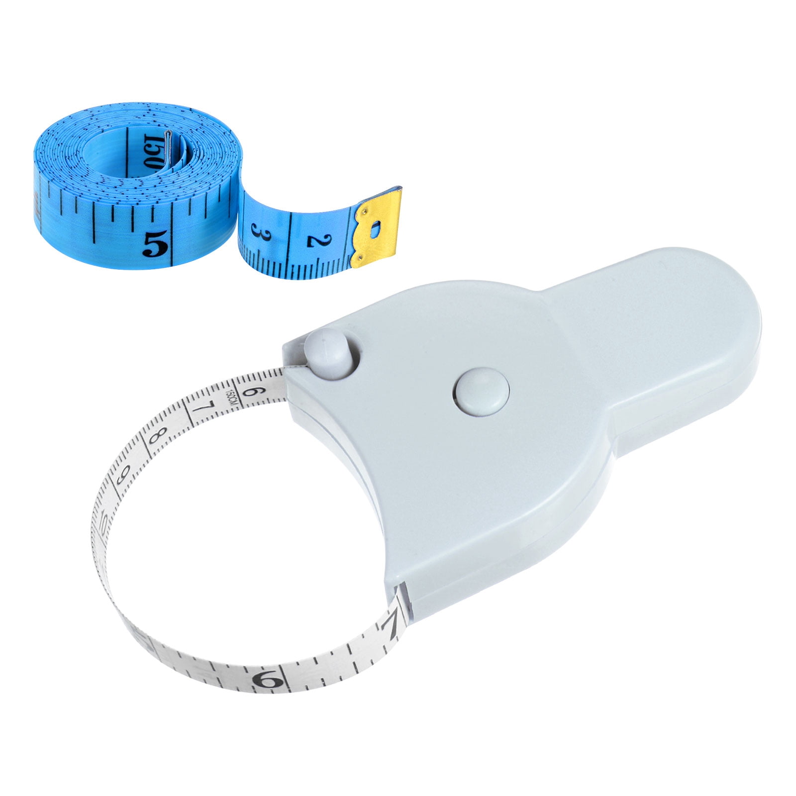 Uxcell Body Measure Tape 60" Blue Automatic Retractable Measuring Tape ...