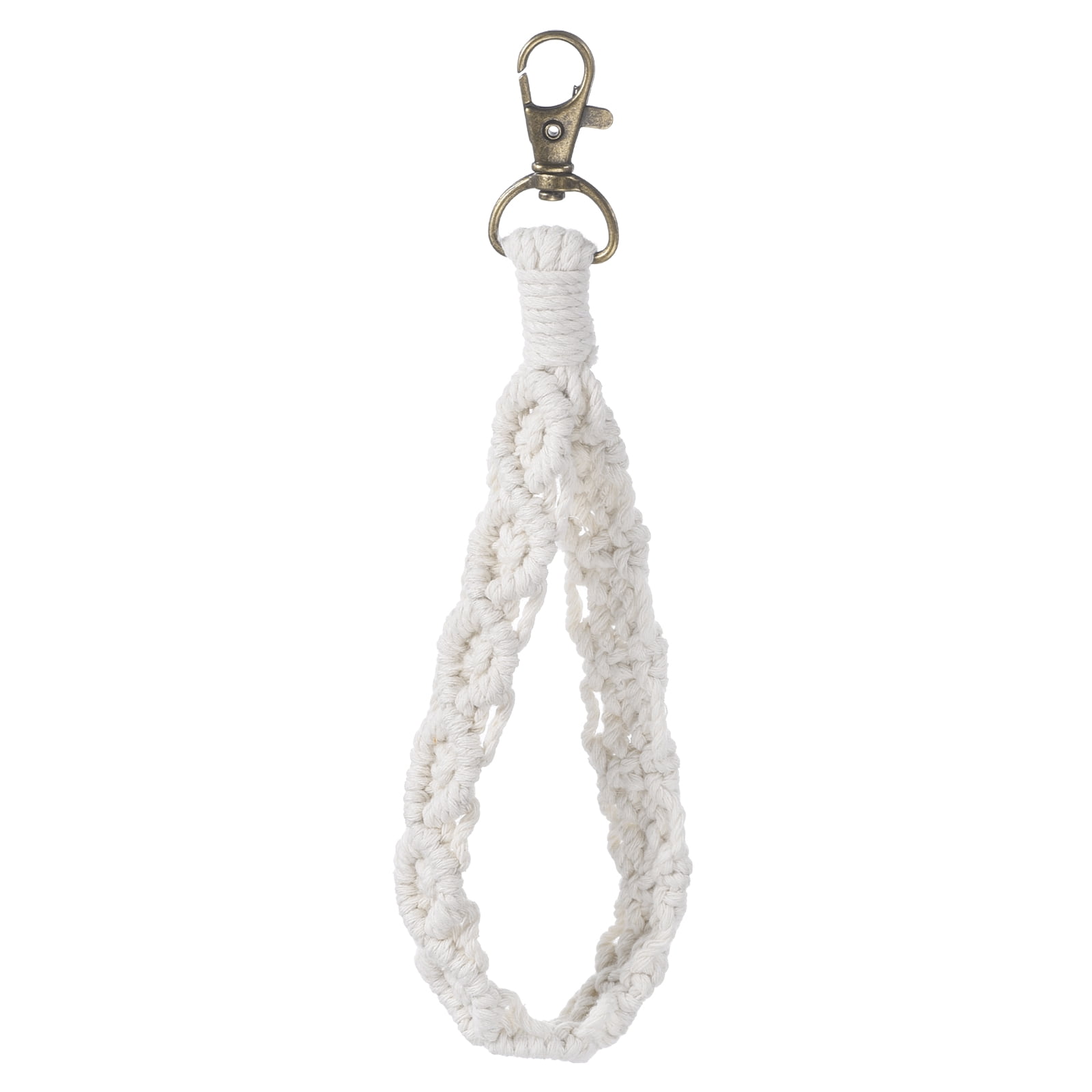 Uxcell Boho Macrame Keychain Bracelet Boho Handmade Wrist Keychain ...