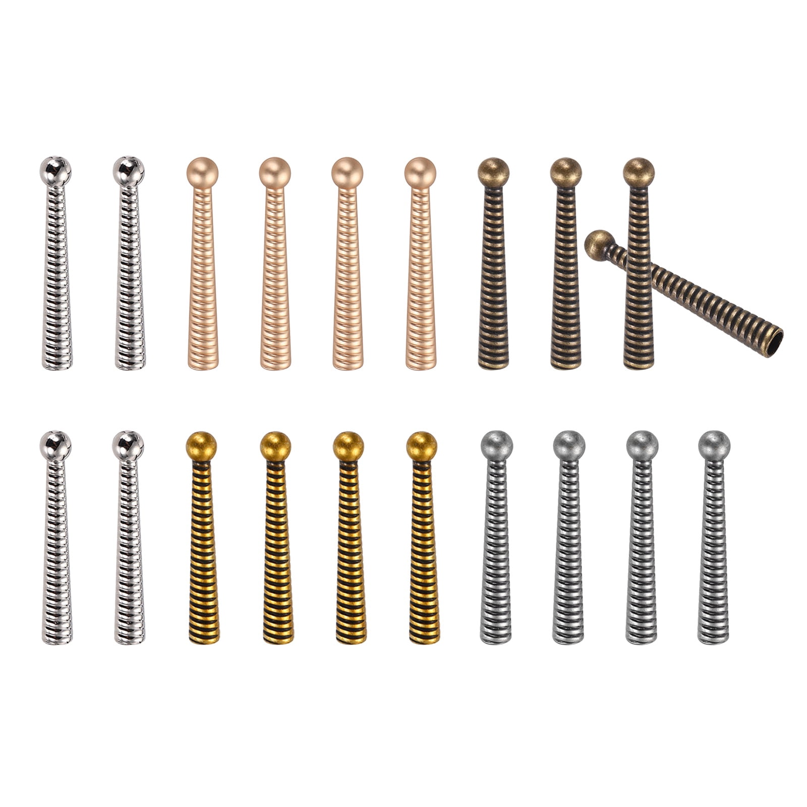 Uxcell Bolo Tie Tips, 20Pcs 2 Inch Long Alloy Bolo Tie Supplies ...