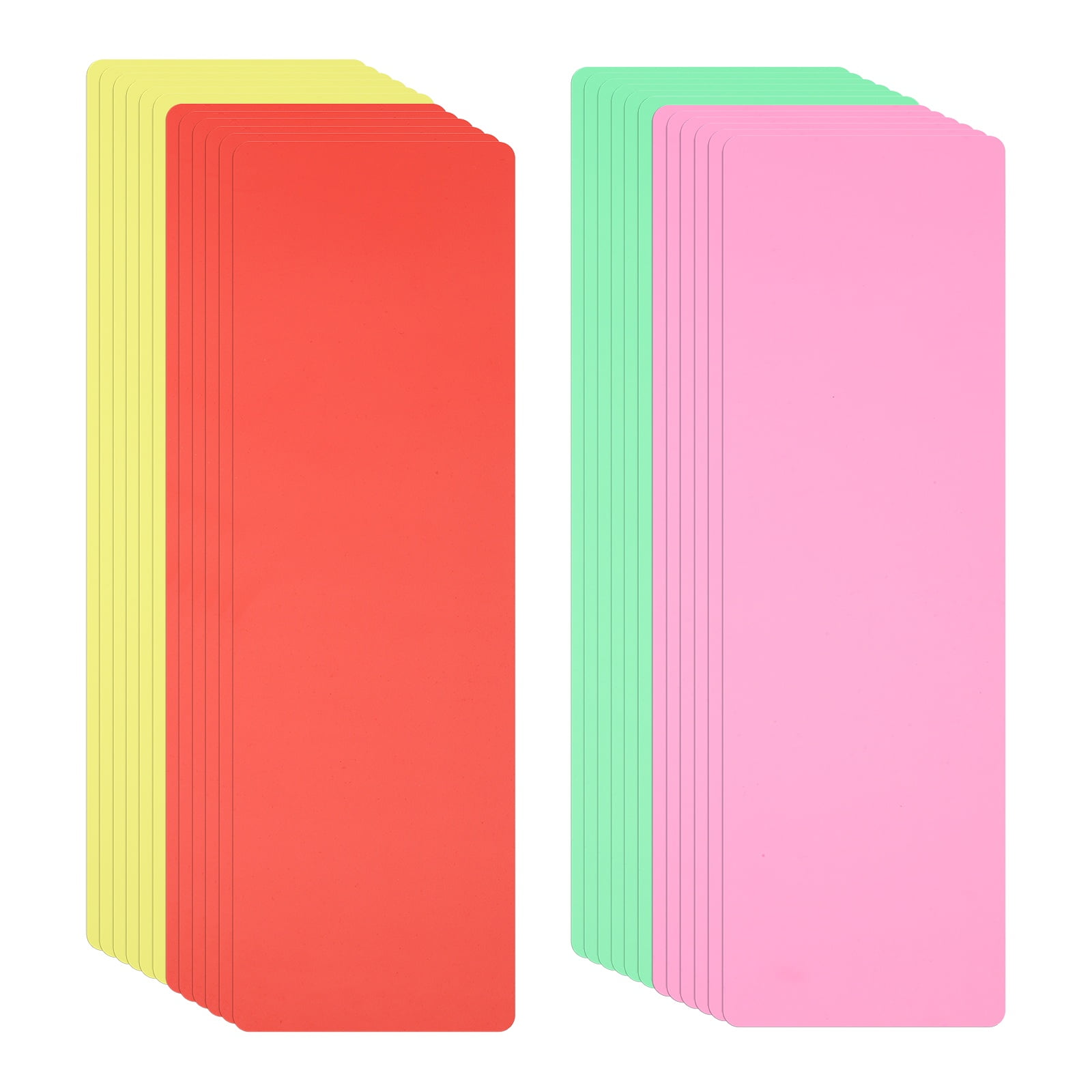 Uxcell Book Dividers with Tab, 11.8x3.9" Yellow/Red/Green/Pink Plastic ...