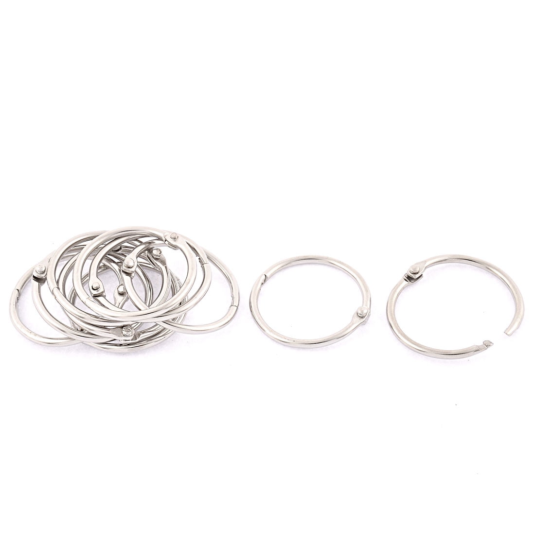 Uxcell Book Office Metal Loose Leaf Binder Hinge Snap Ring Keyring 1.26 ...