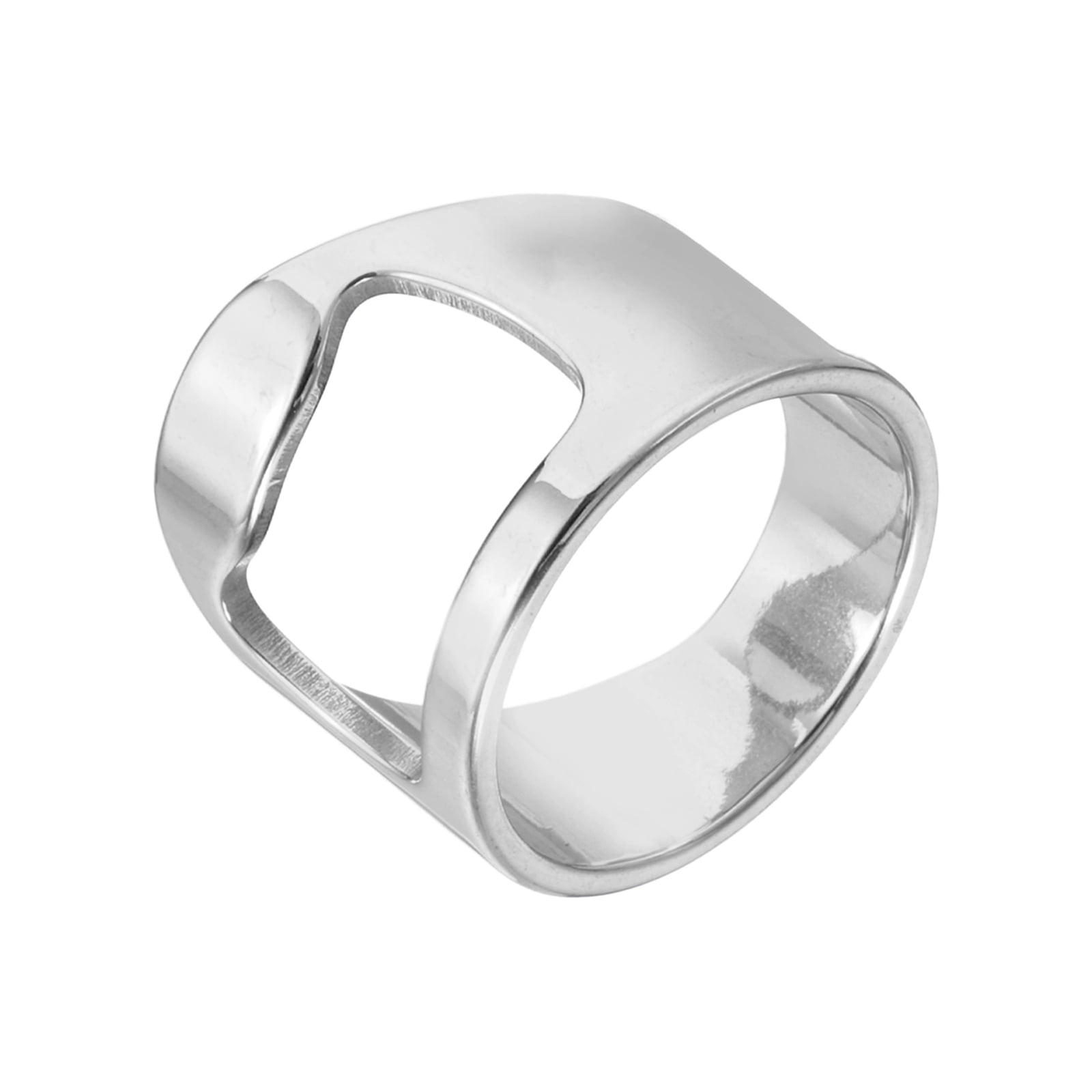 Uxcell Bottle Opener Rings, Titanium Steel Ring Bottle Cap Opener ...