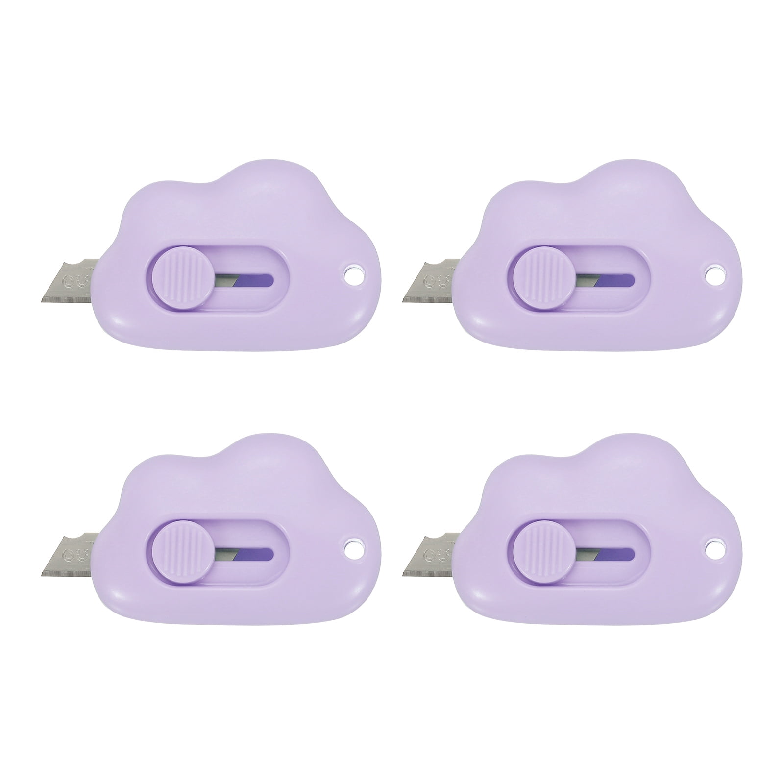Uxcell Box Cutters, 4 Pcs Retractable Letter Opener Cloud Shaped Small ...