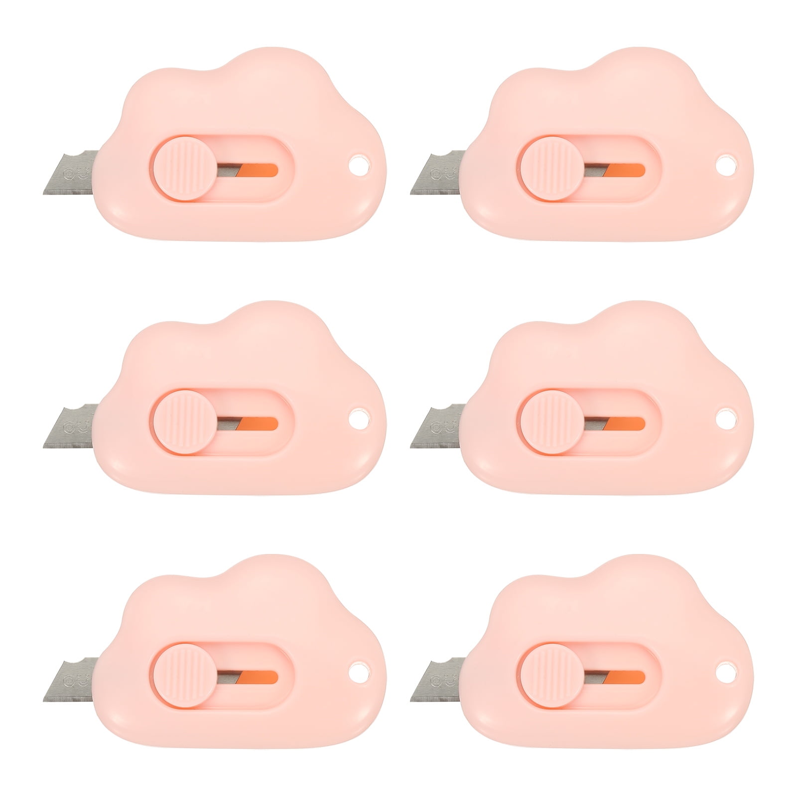 Uxcell Box Cutters, 6 Pcs Retractable Letter Opener Cloud Shaped Small ...
