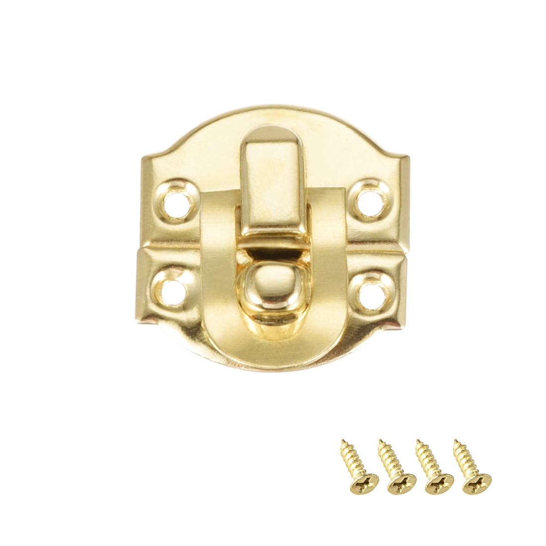 Uxcell Box Latch, 21 x 20mm Small Size Golden Hasp Cases Catch w Screws ...