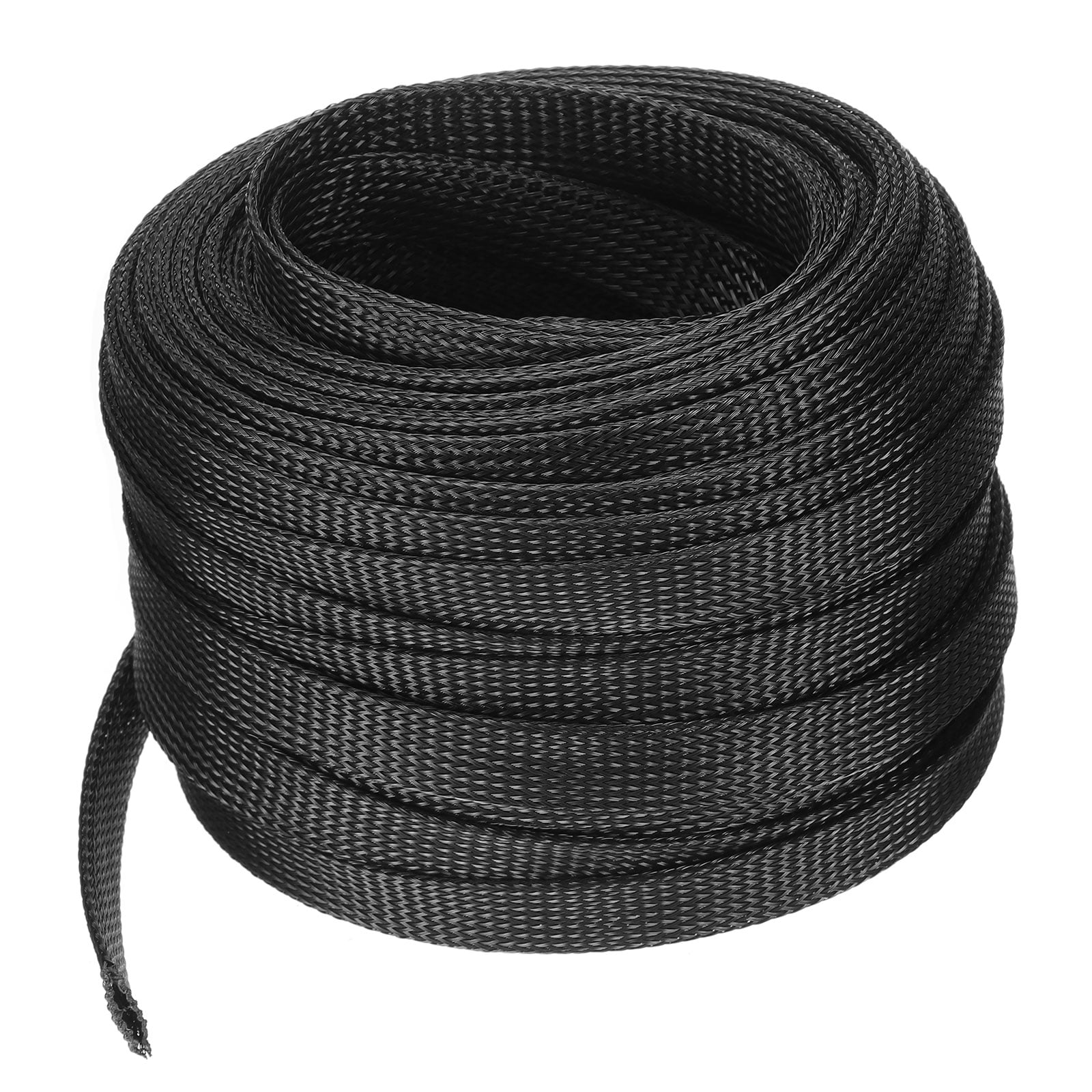 Uxcell Braided Sleeving Cable, 1/2" Black Expandable Wire Cable ...