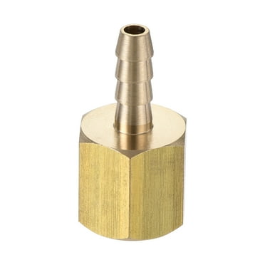 Uxcell Barb Hose Fitting Brass 90 Degree Elbow G3/8 Male x G3/8 Female Pipe Fittings Gold Tone ...