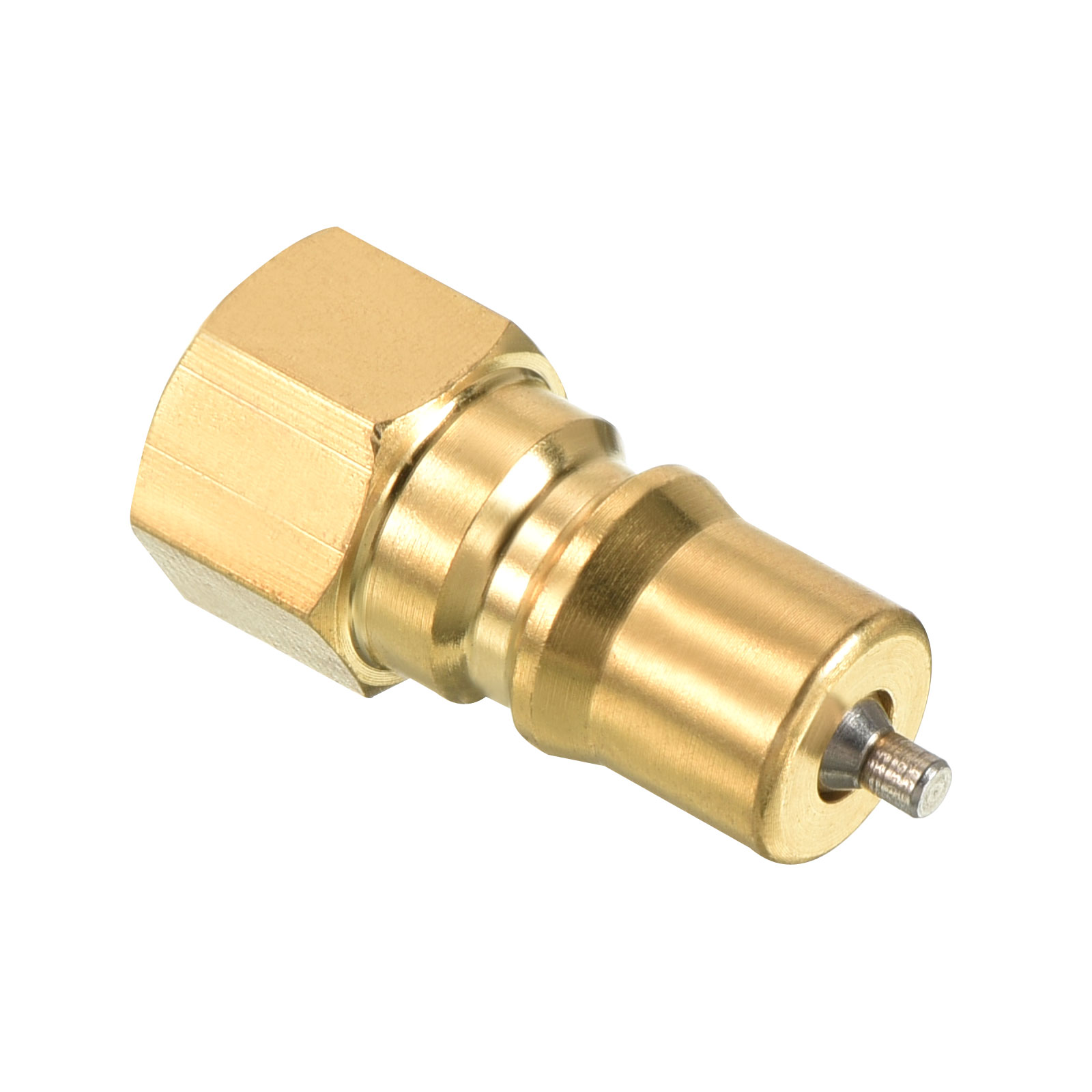Uxcell Brass 1/8PT Pipe Fitting Plug Hydraulic Quick Connect Male ...
