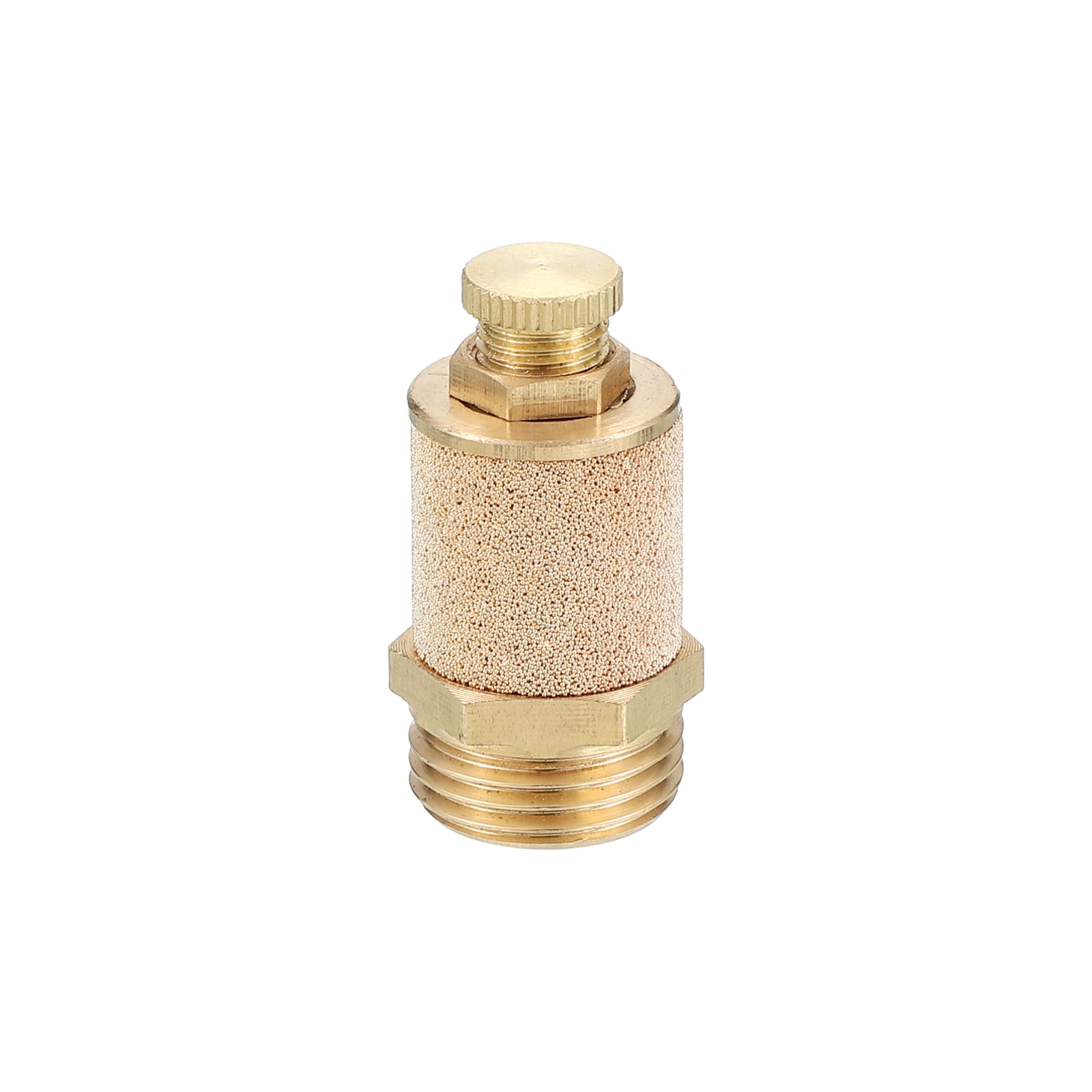 Uxcell Brass Air Pneumatic Mufflers G1/2 Male Top Adjustable Air Flow ...