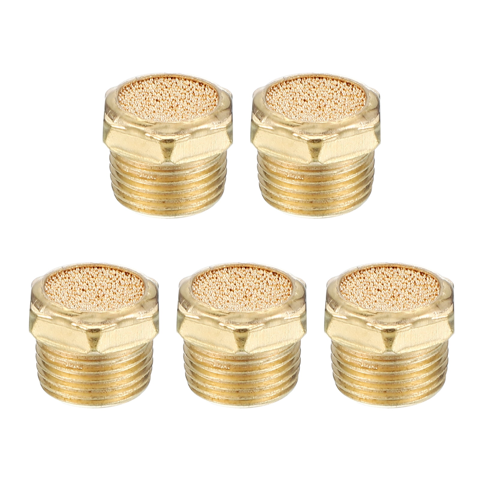 Uxcell Brass Air Pneumatic Mufflers G3/8" Male Pneumatic Noise Reduce ...