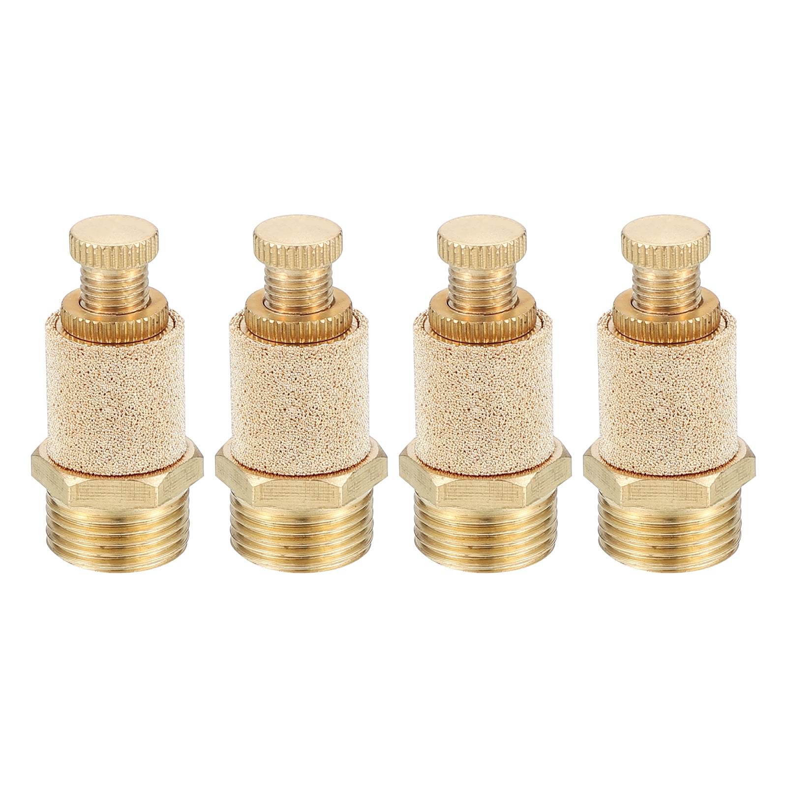 Uxcell Brass Air Pneumatic Mufflers G3/8 Male Top Adjustable Air Flow ...