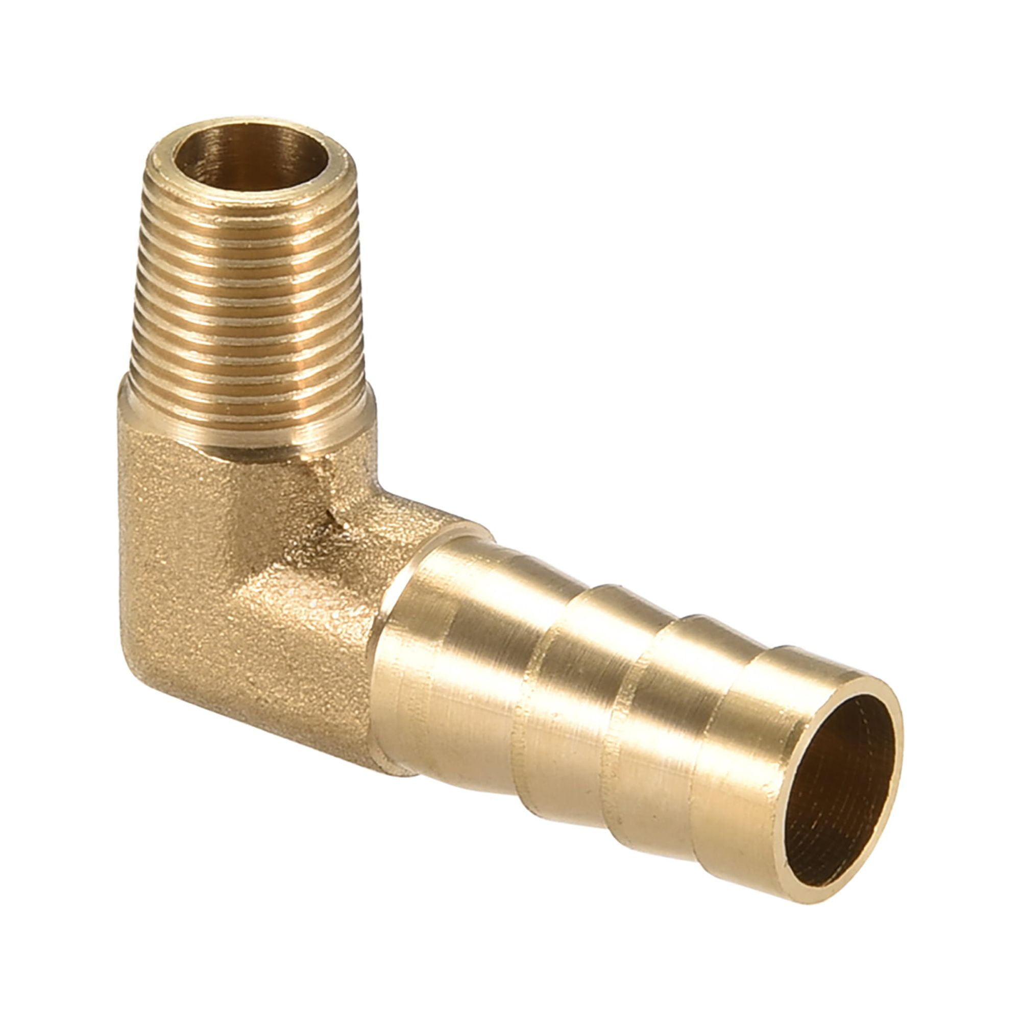 Uxcell Brass Barb Hose Fitting 90 Degree Elbow 10mm Barbed x 1/8 PT Male Pipe - Walmart.com