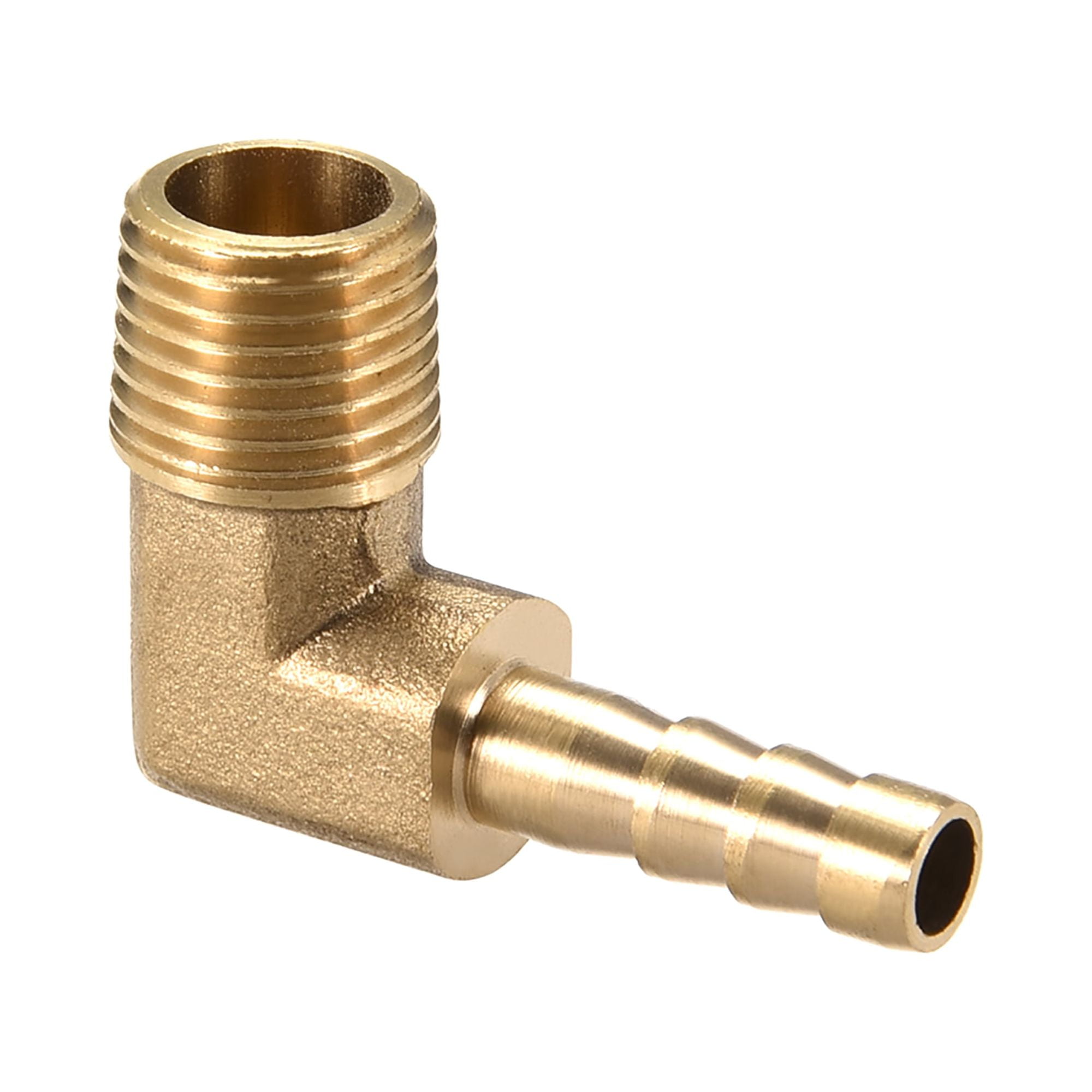 Uxcell Brass Barb Hose Fitting 90 Degree Elbow 6mm Barbed x 1/4 PT Male Pipe - Walmart.com