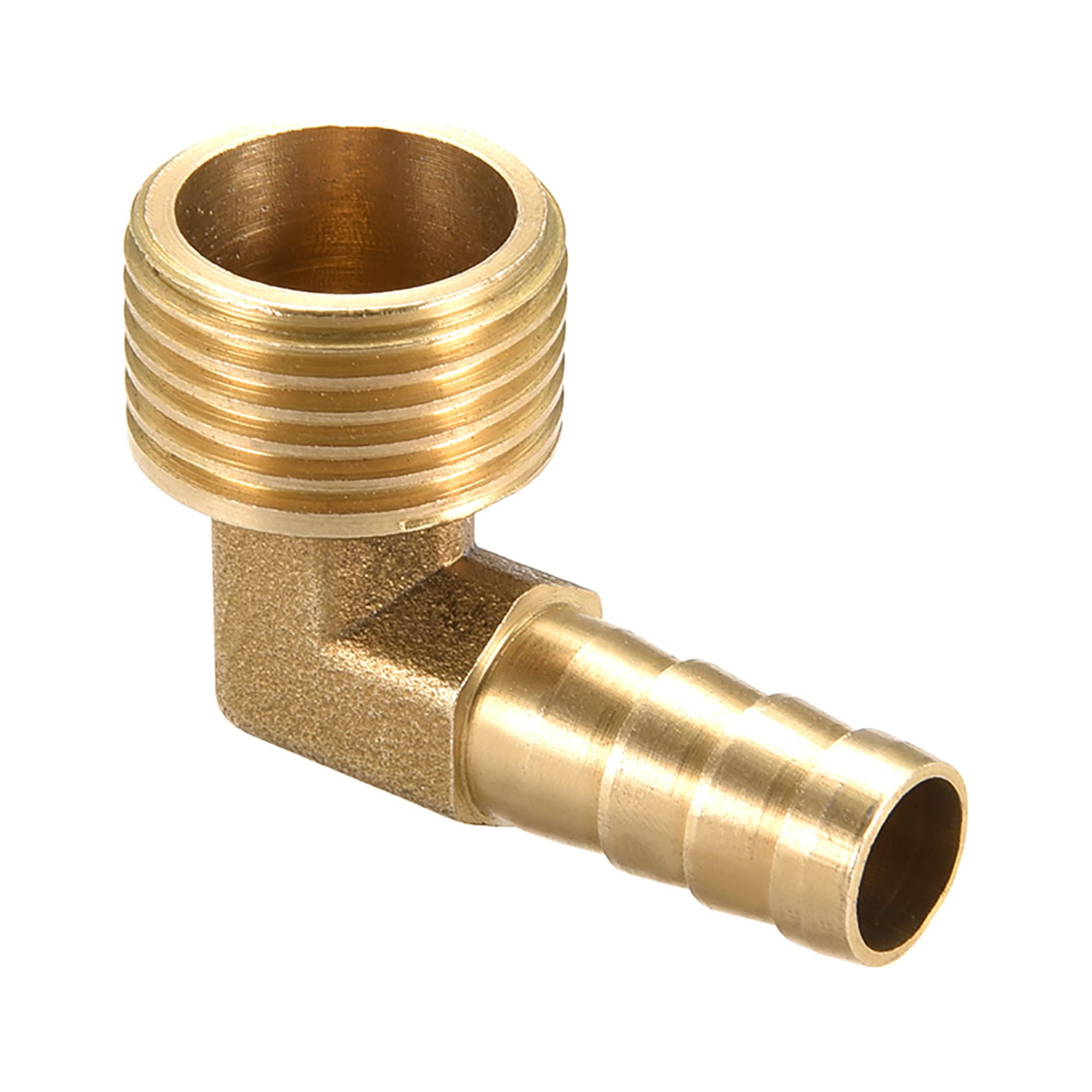 Uxcell Brass Barb Hose Fitting, Elbow Barbed to Male Pipe Adapter Connector 10mm - Walmart.com