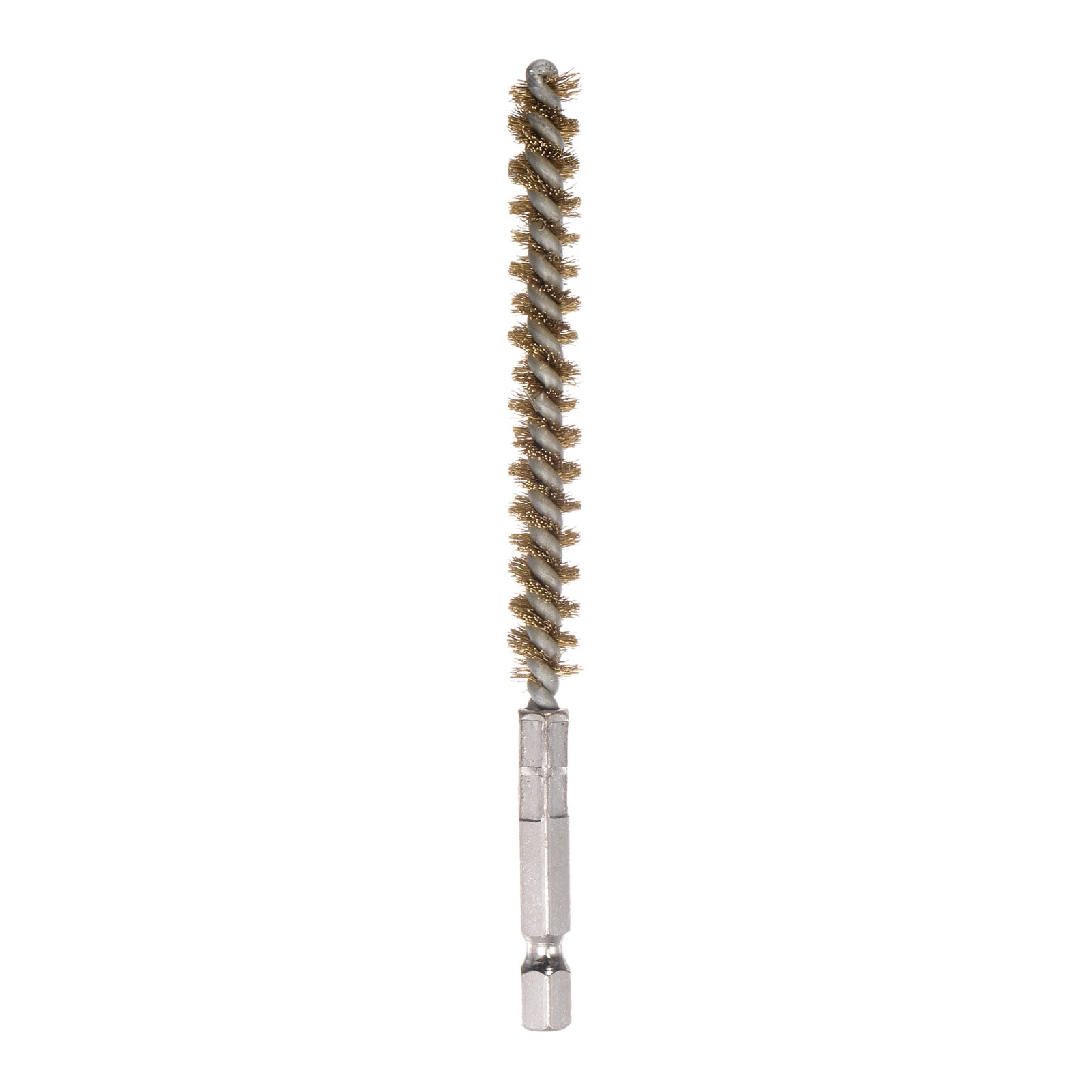 Uxcell Brass Bore Brush 8mm Dia Cleaning Wire Brush with Handle 1/4 ...