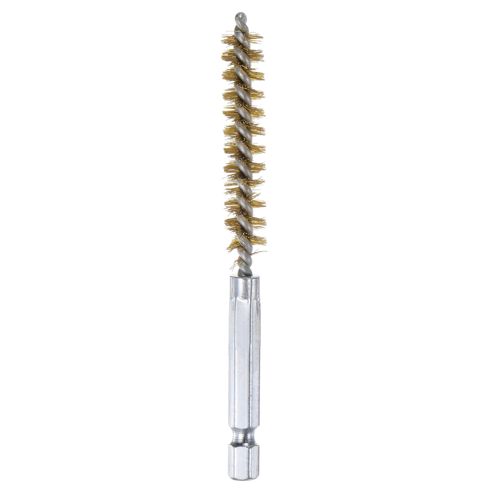 Uxcell Brass Bore Brush 9mm Dia 4" Long Cleaning Twisted Wire Brush ...