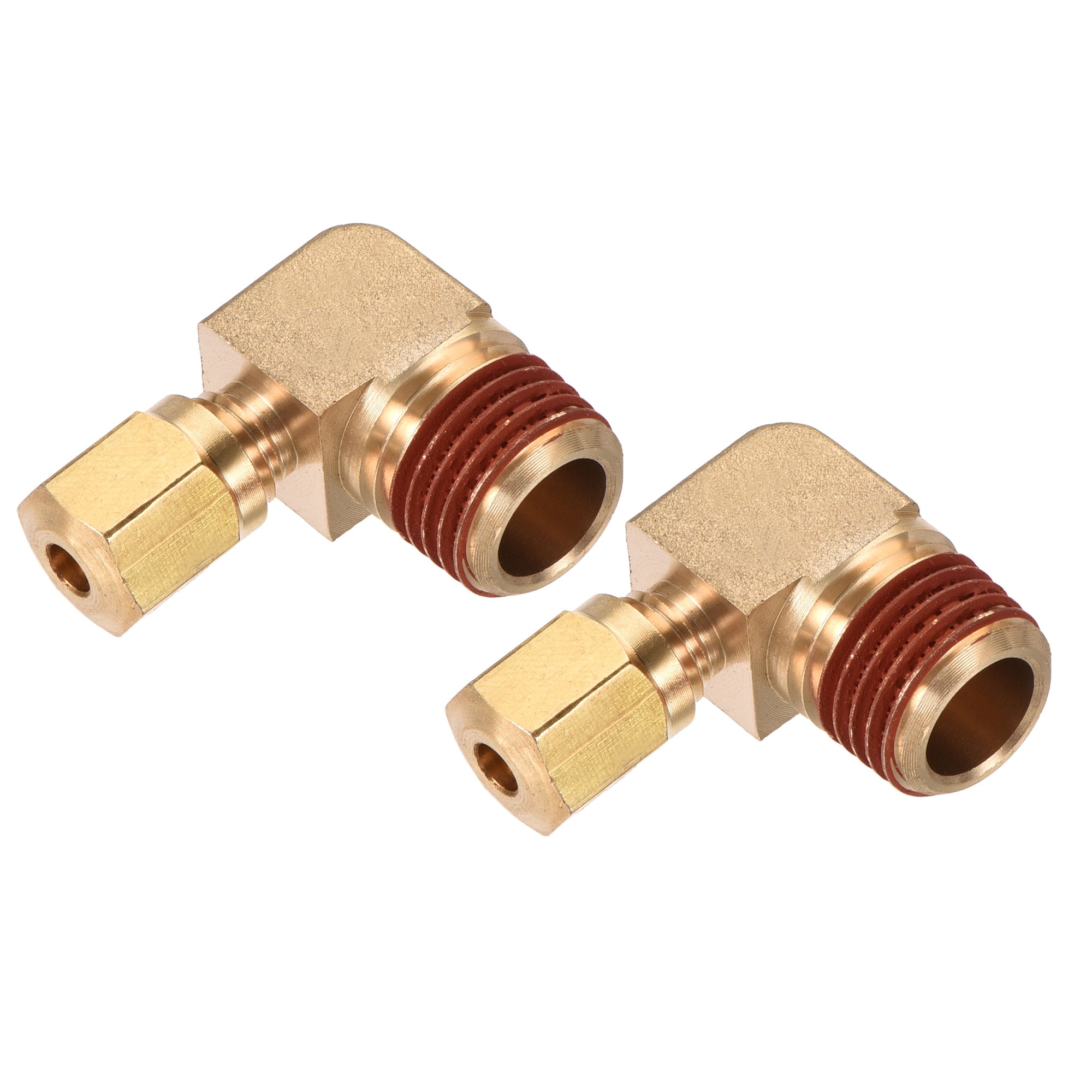 Uxcell Brass Elbow Compression Tube Fitting Degree Coupling 1/8" x 1 ...