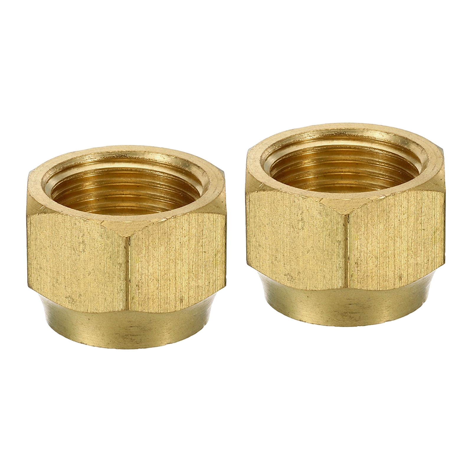 Uxcell Brass Flare Cap 5/8" Flare Female Flared Tube Fitting Nut ...